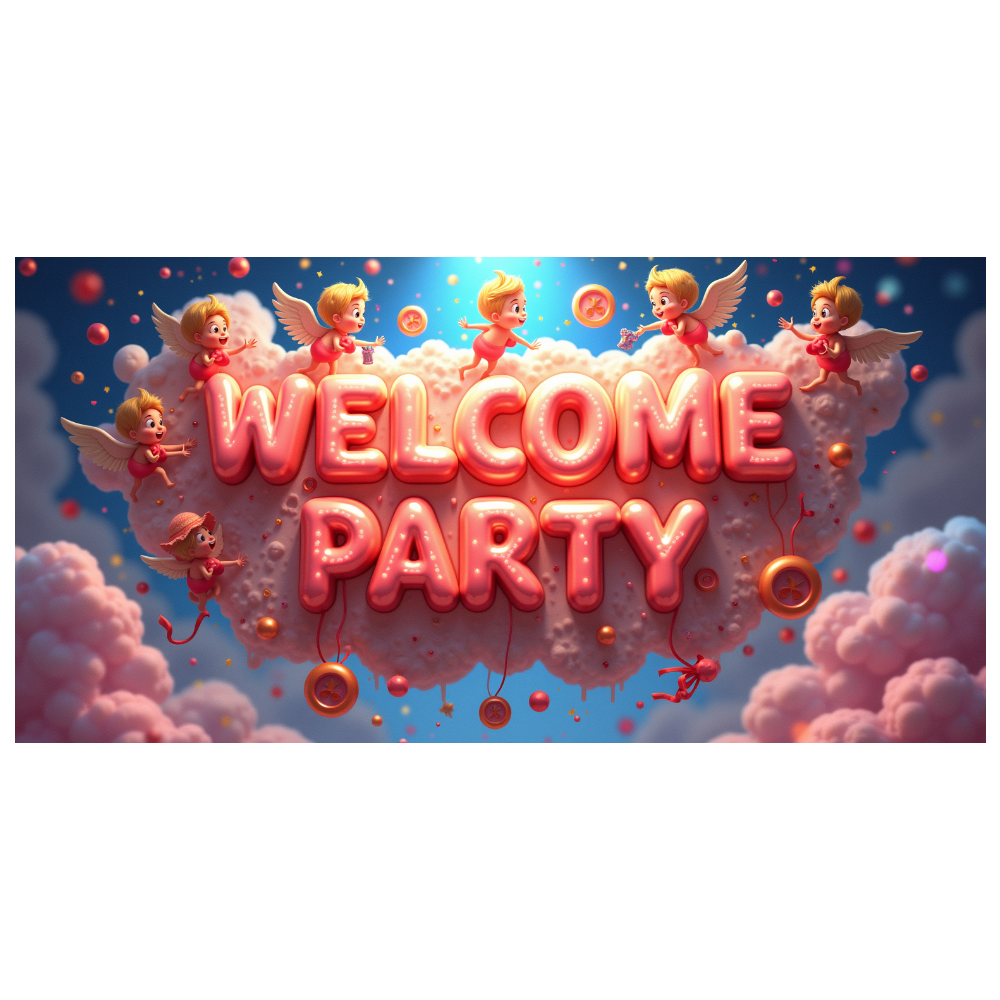 Enchanting Fairy Themed Welcome Party Banner Backdrop Decorations for ...