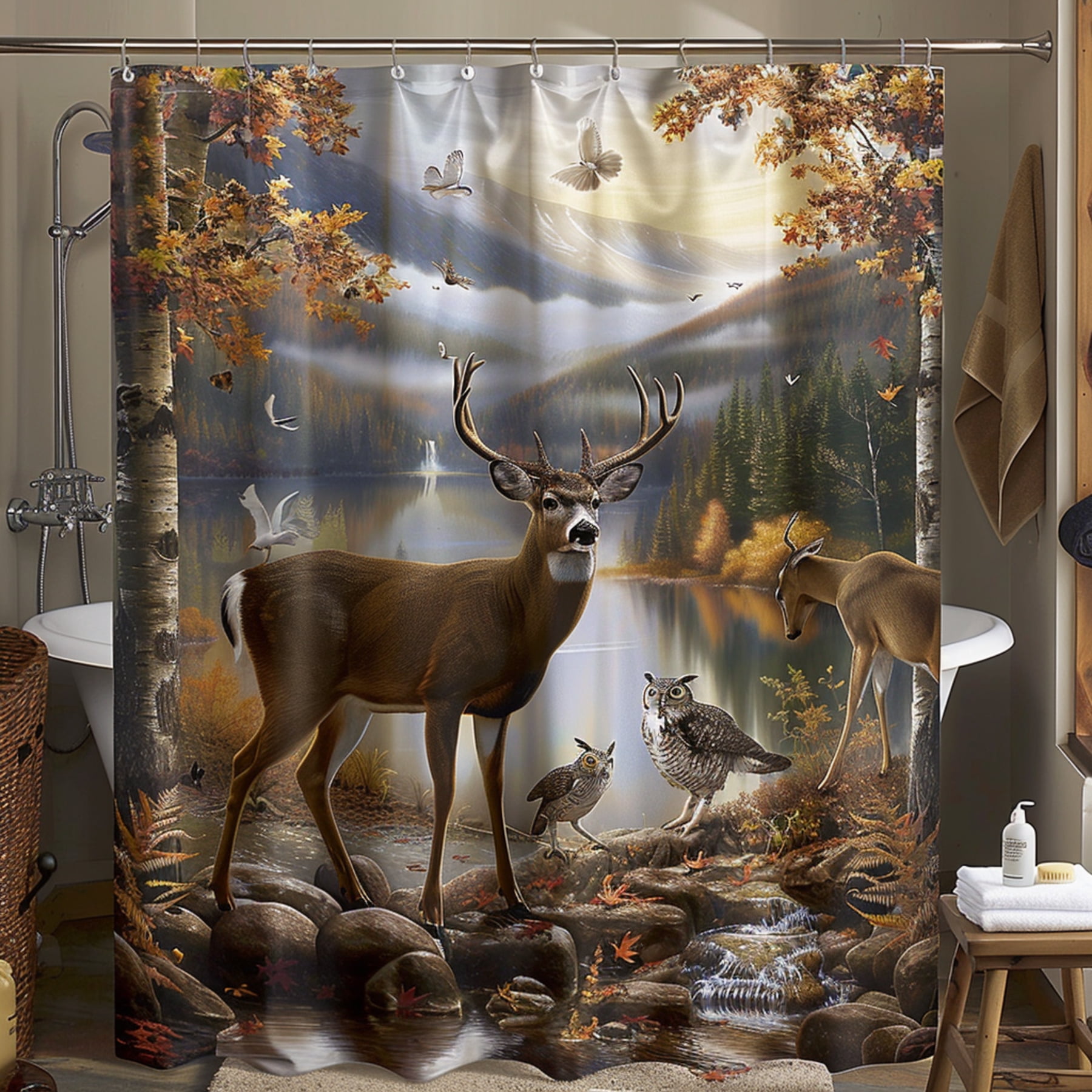 Enchanting Forest Encounter: Majestic and Wise Owl in Morning Light Hyperrealistic Wildlife Art ...