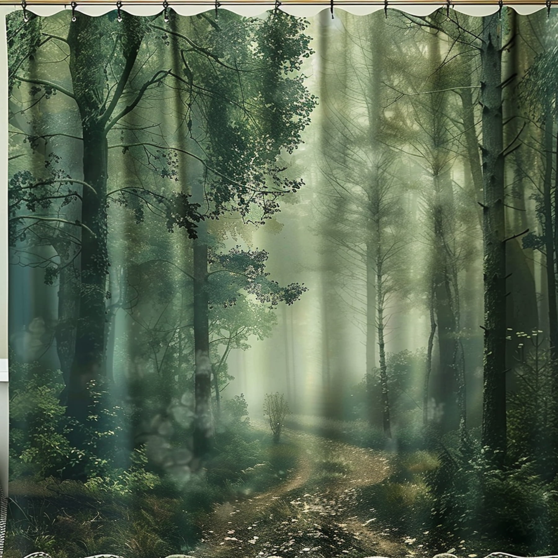 Enchanting Forest Path Shower Curtain Transform Your Bathroom into a ...
