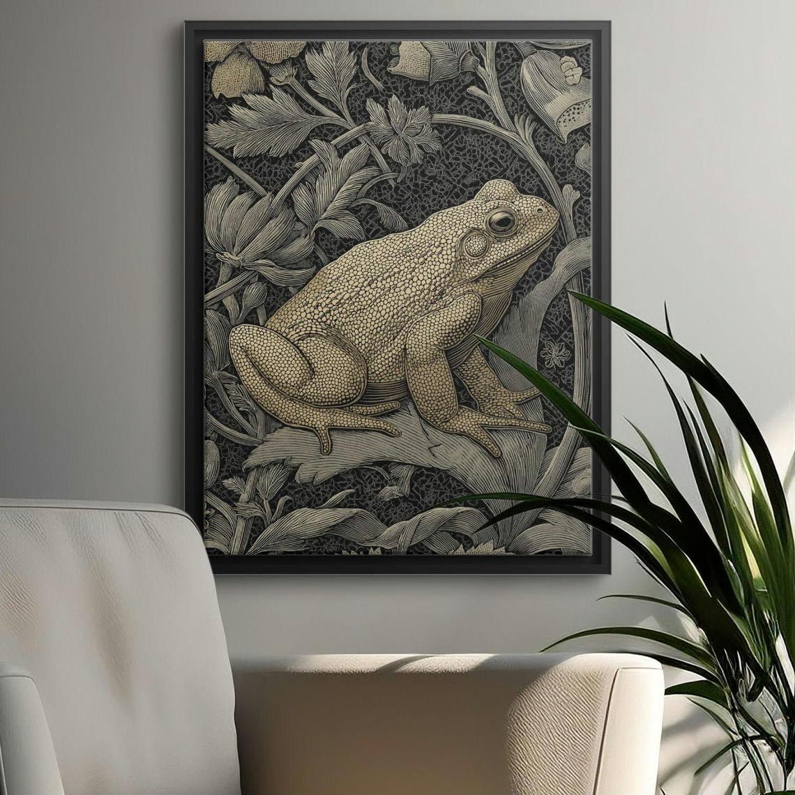 Enchanting Frog Poster, Vintage Botanical Print, Unique Home Decor ...