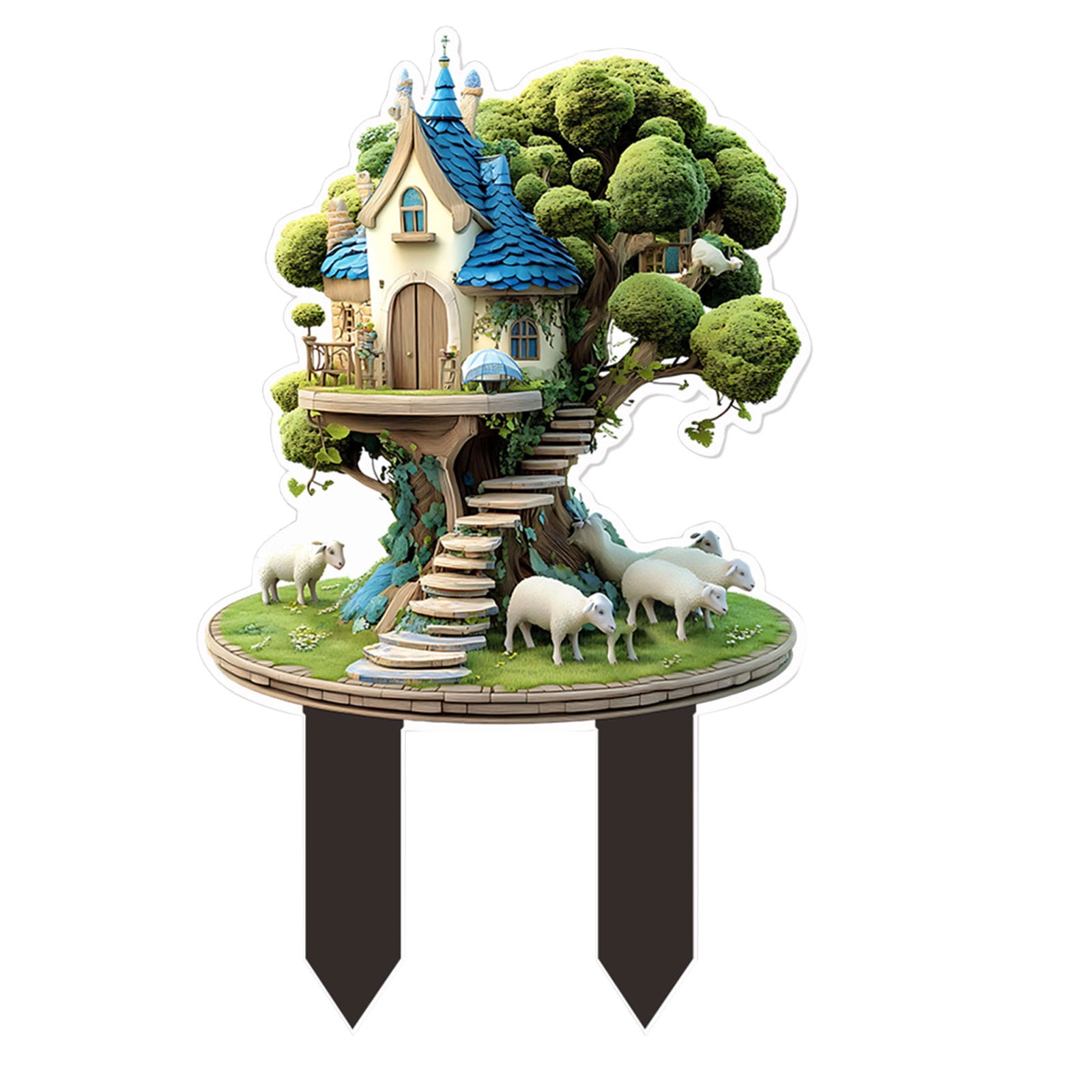 Enchanting Guitar Playing Garden Stake And Wear 2D Acrylic Floor Insert ...