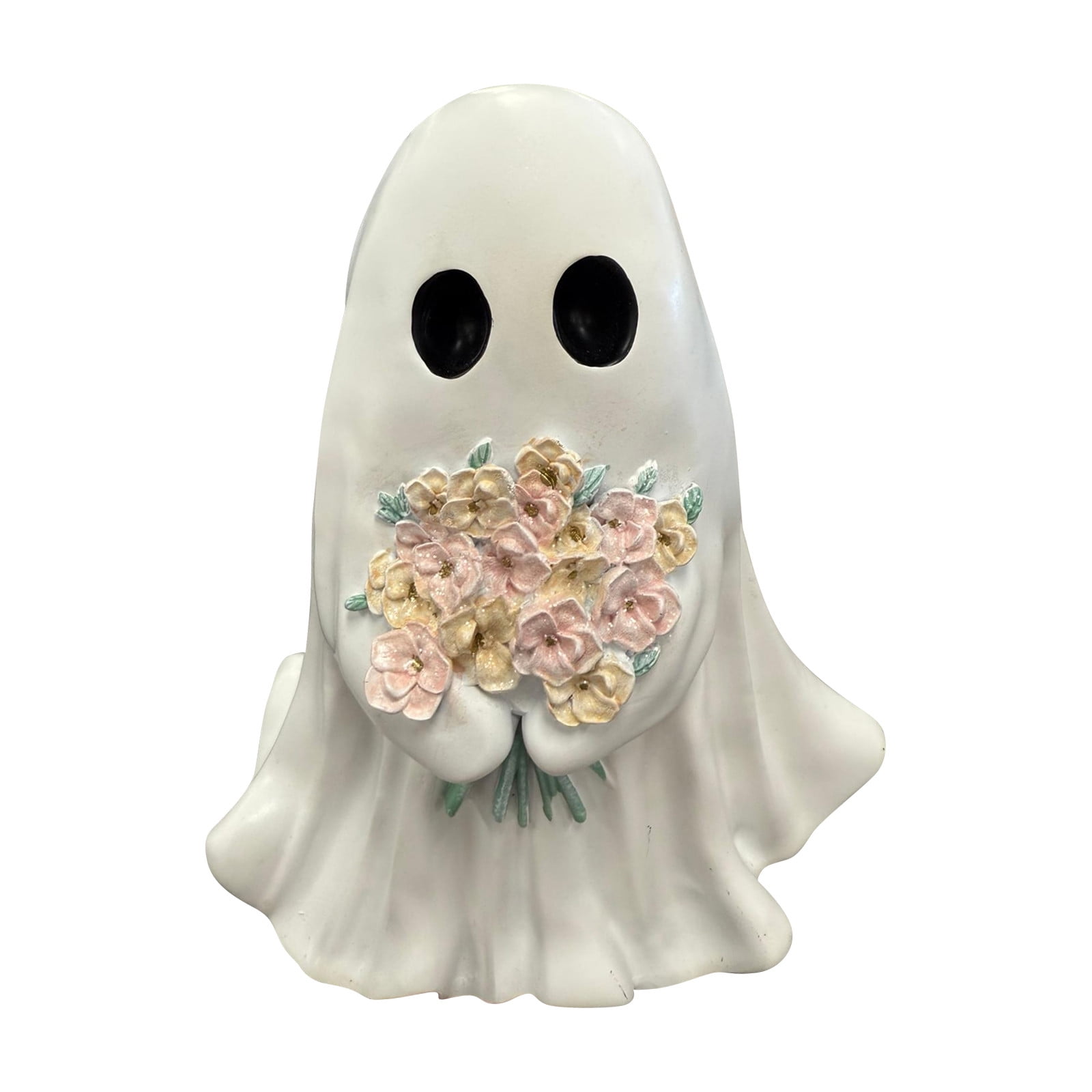 Enchanting Halloween Decorations - Ghost Bride Statue Holding Floral ...