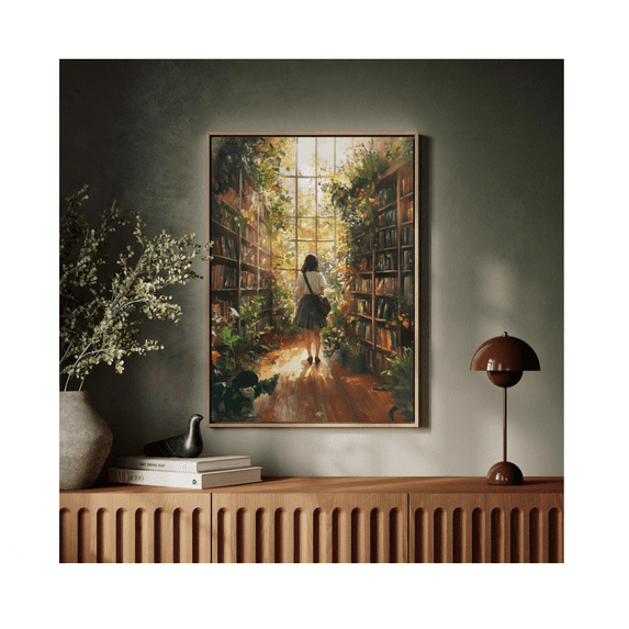 Enchanting Library Wall Art With Lush Botanical Themes Perfect For Book ...