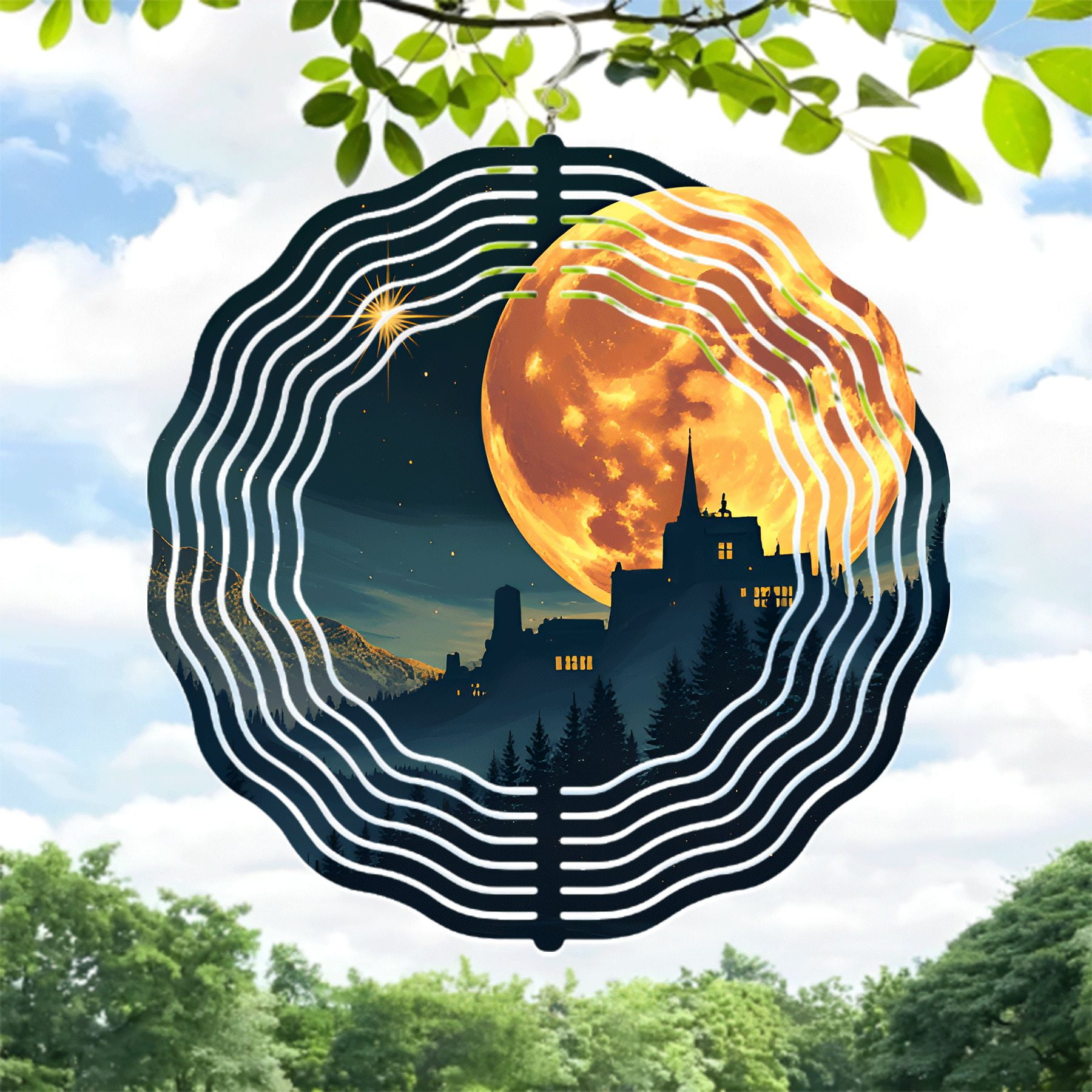 Enchanting Metal Hanging Wind Spinners & Chimes - Elegant Castle ...