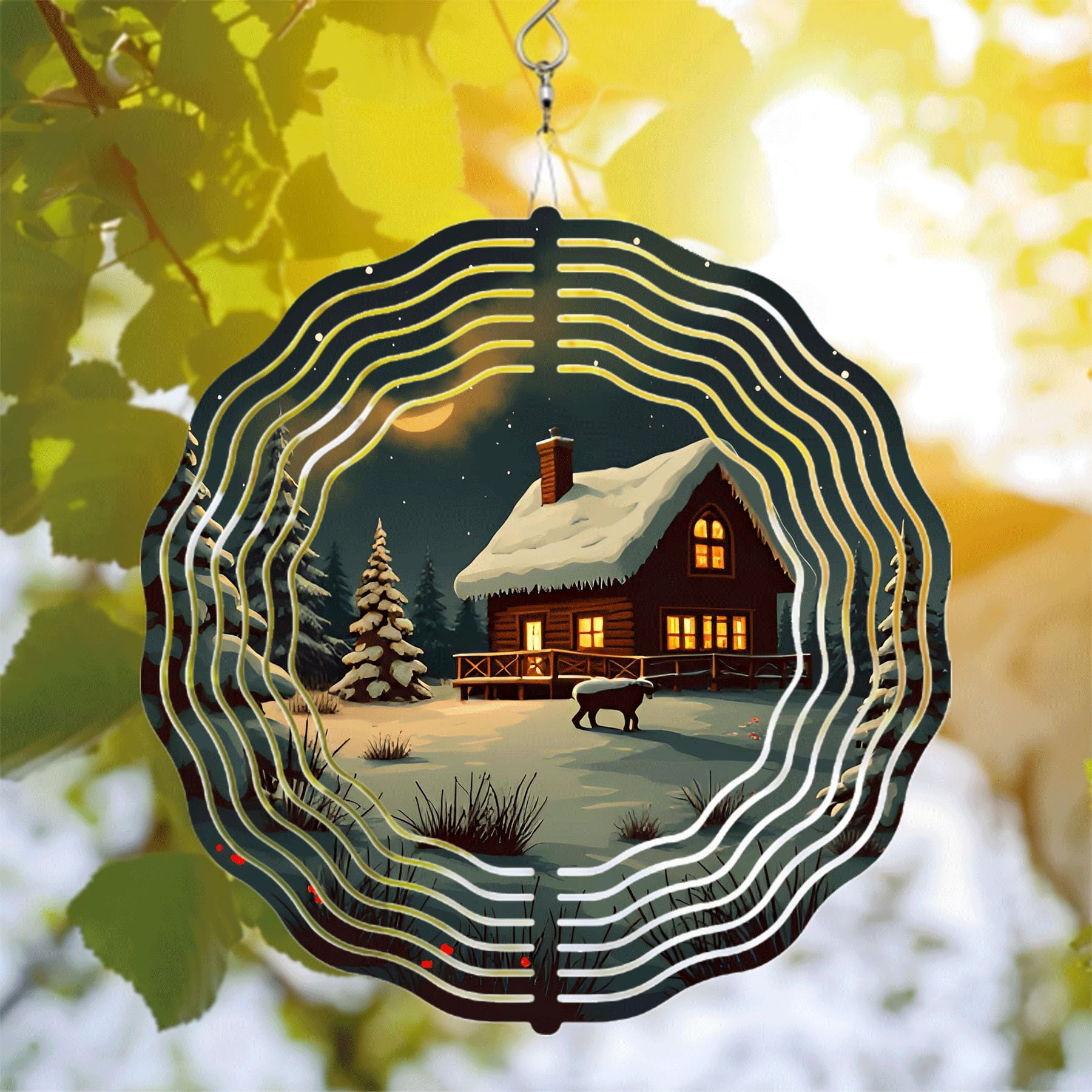 Enchanting Metal Hanging Wind Spinners & Chimes - Elegant Circular ...