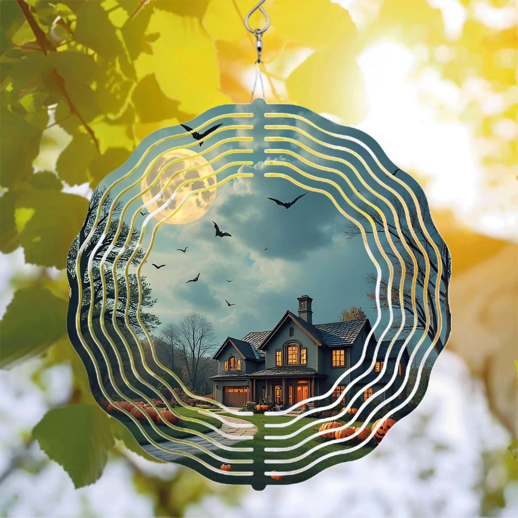 Enchanting Metal Hanging Wind Spinners & Chimes - Whimsical Garden ...