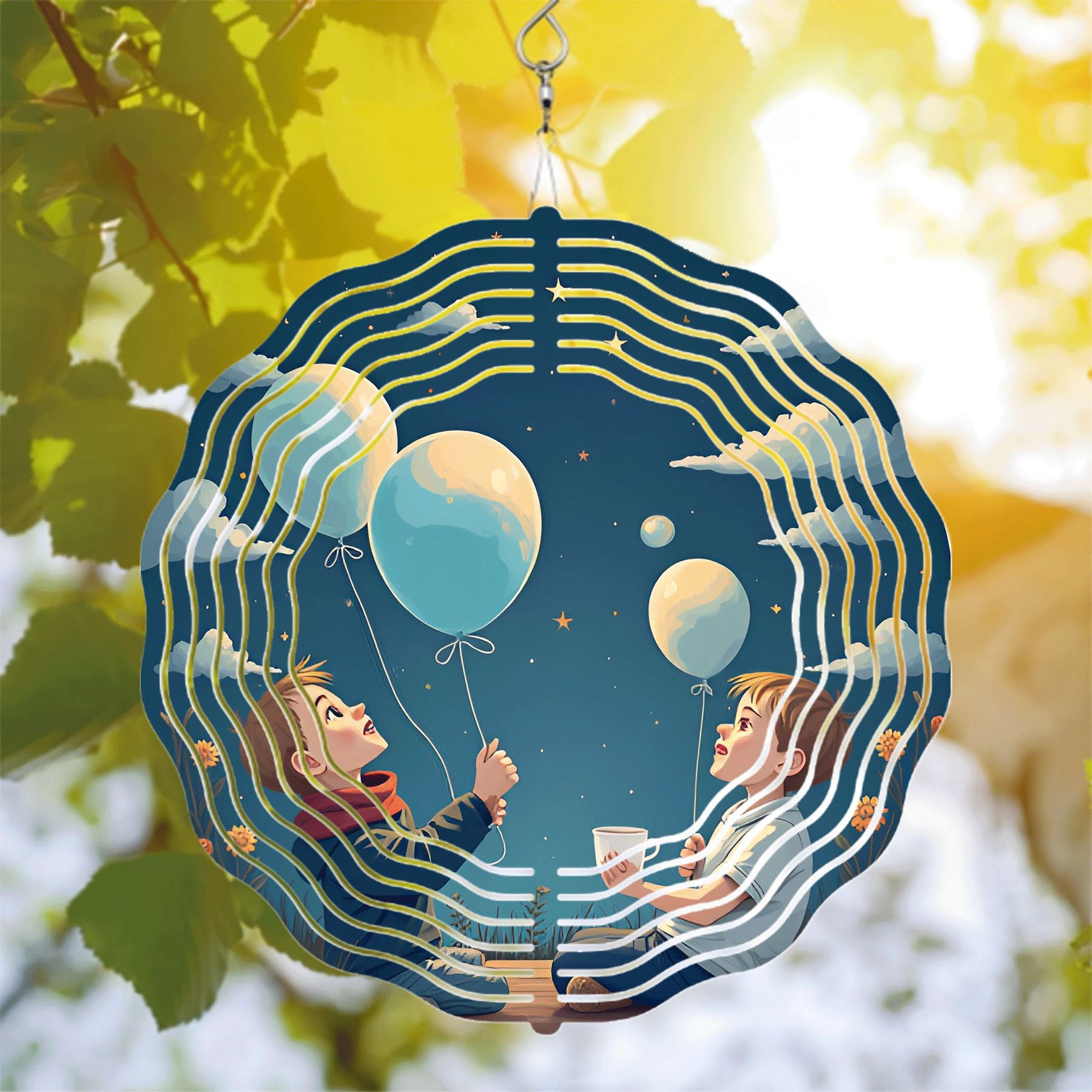 Enchanting Metal Hanging Wind Spinners & Chimes - Whimsical Garden ...