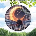 Enchanting Metal Hanging Wind Spinners with Concentric Circle Design ...