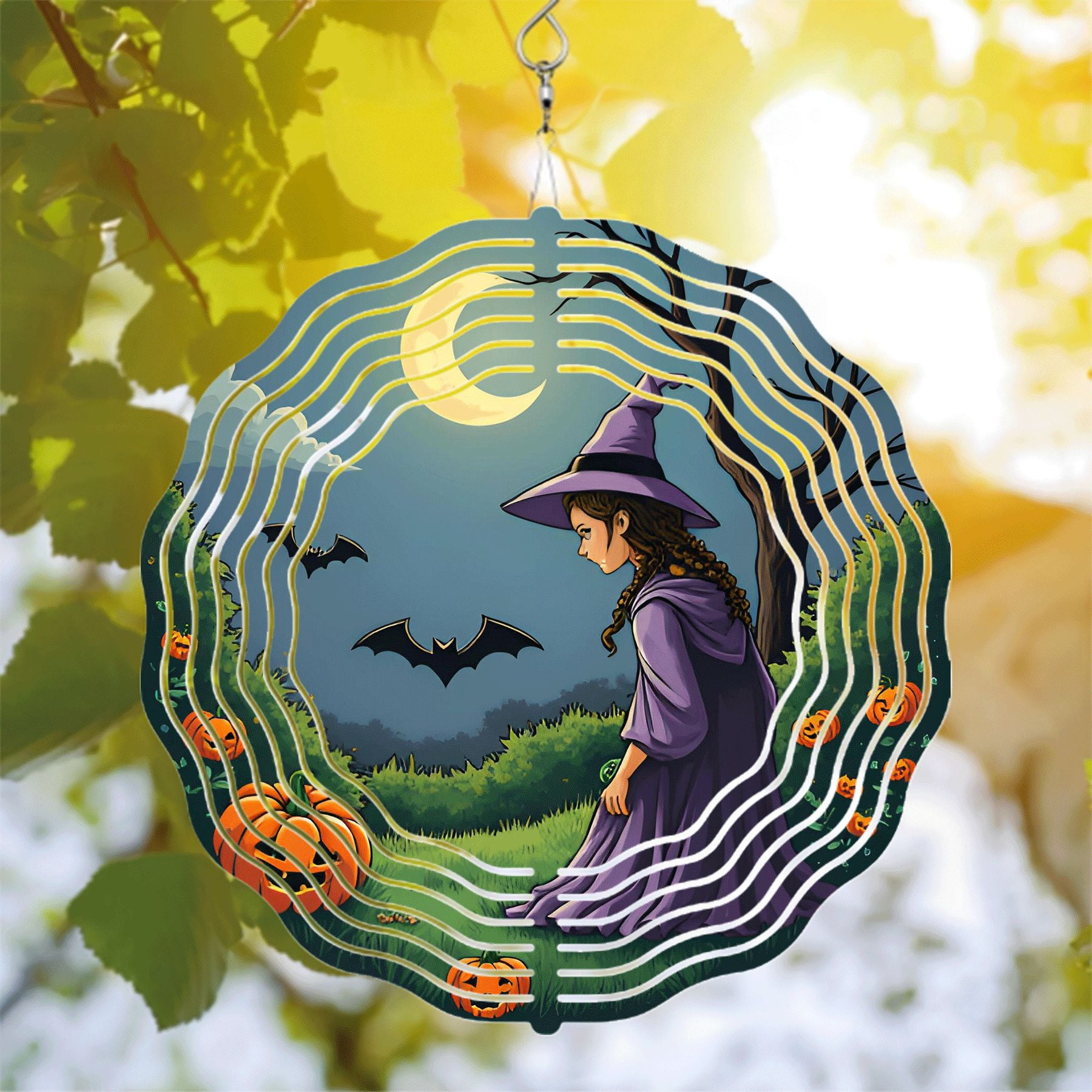 Enchanting Metal Hanging Wind Spinners with Intricate Maze Design ...
