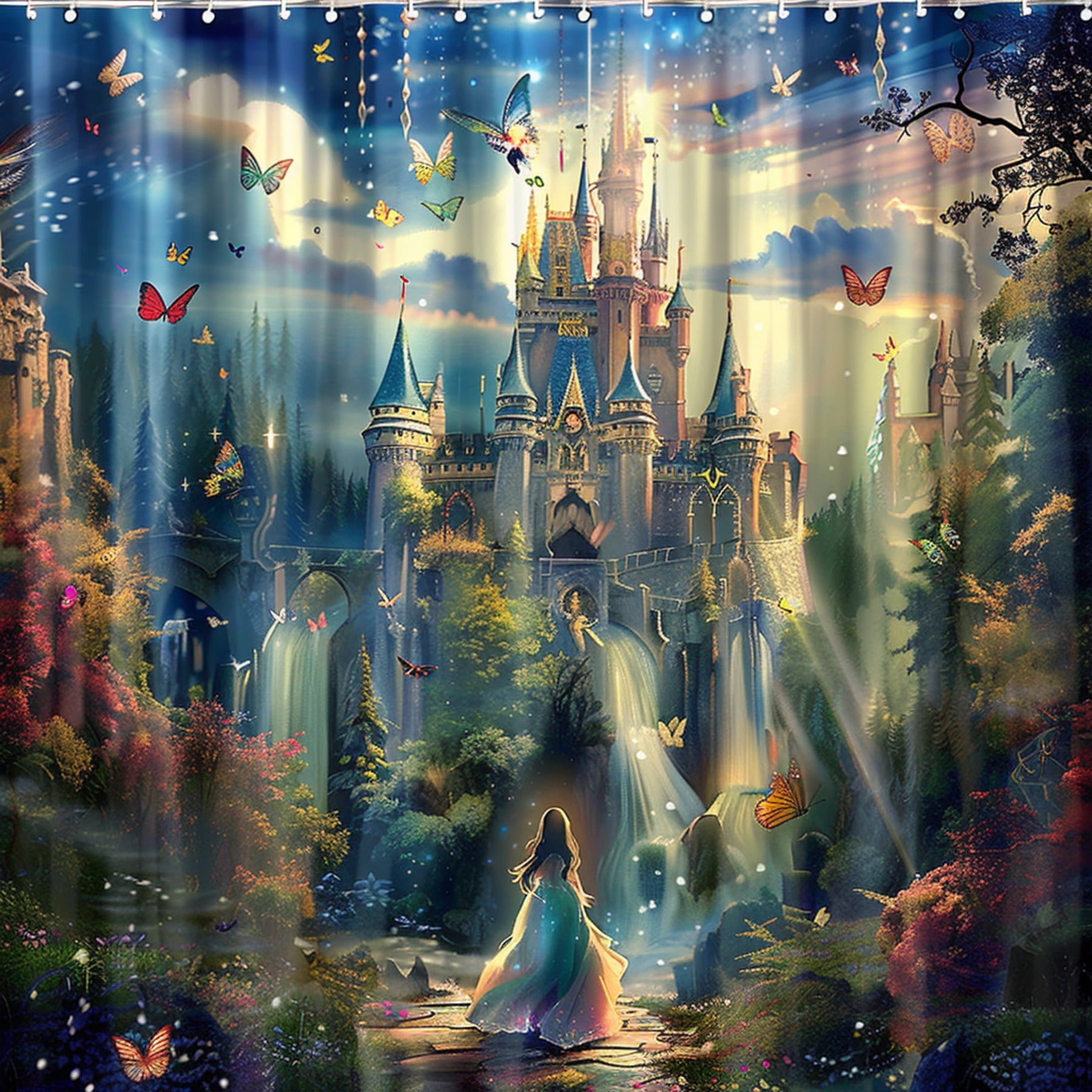 Enchanting Princess Castle Shower Curtain: Step into a magical fantasy ...