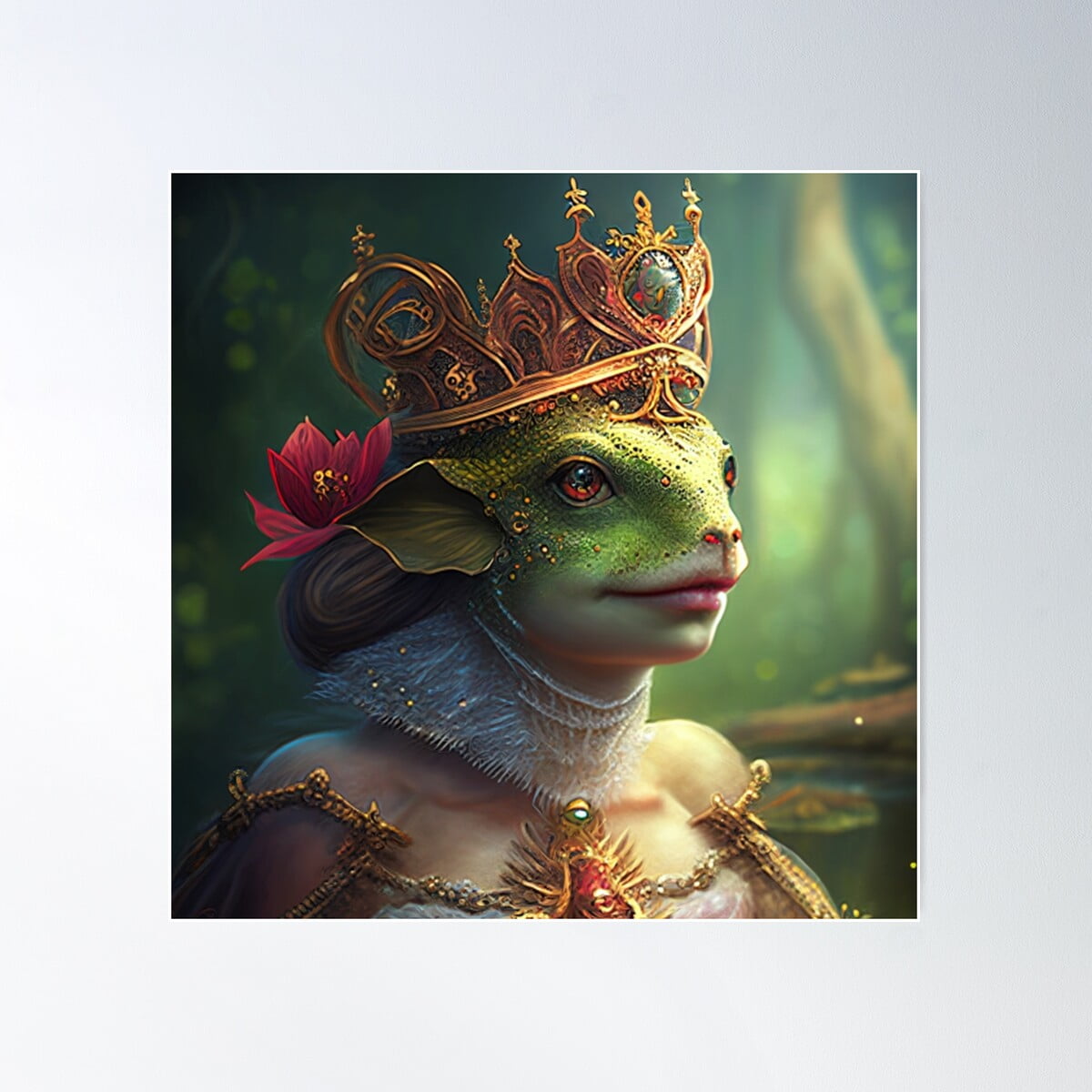 Enchanting Princess Frog Poster Wall Art, Modern Wall Decor For Living ...