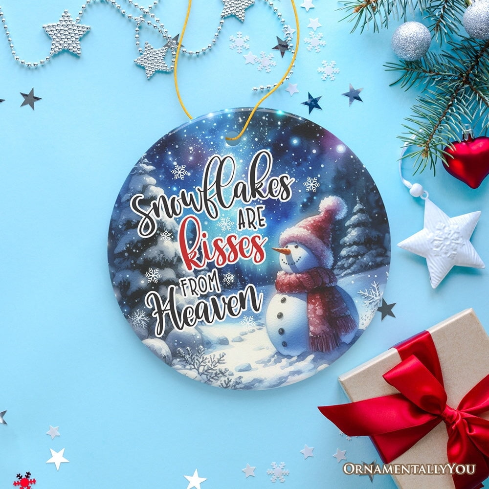 Enchanting Snowflakes are Kisses from Heaven Ornament, Christmas ...