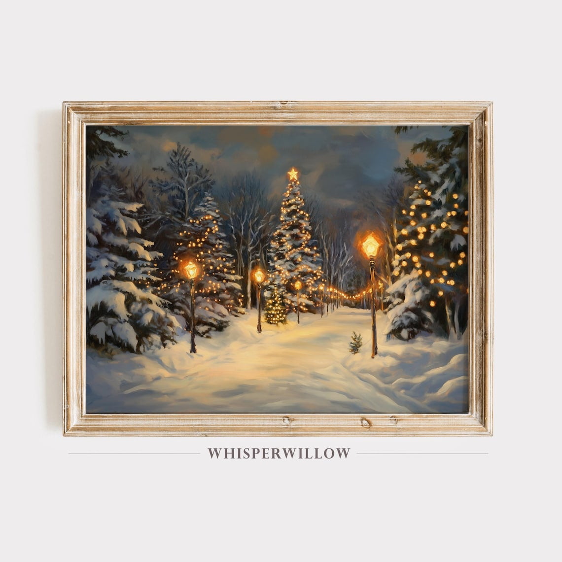 Enchanting Snowy Winter Winter Lights Path,, Twinkle Snowy Woods ...