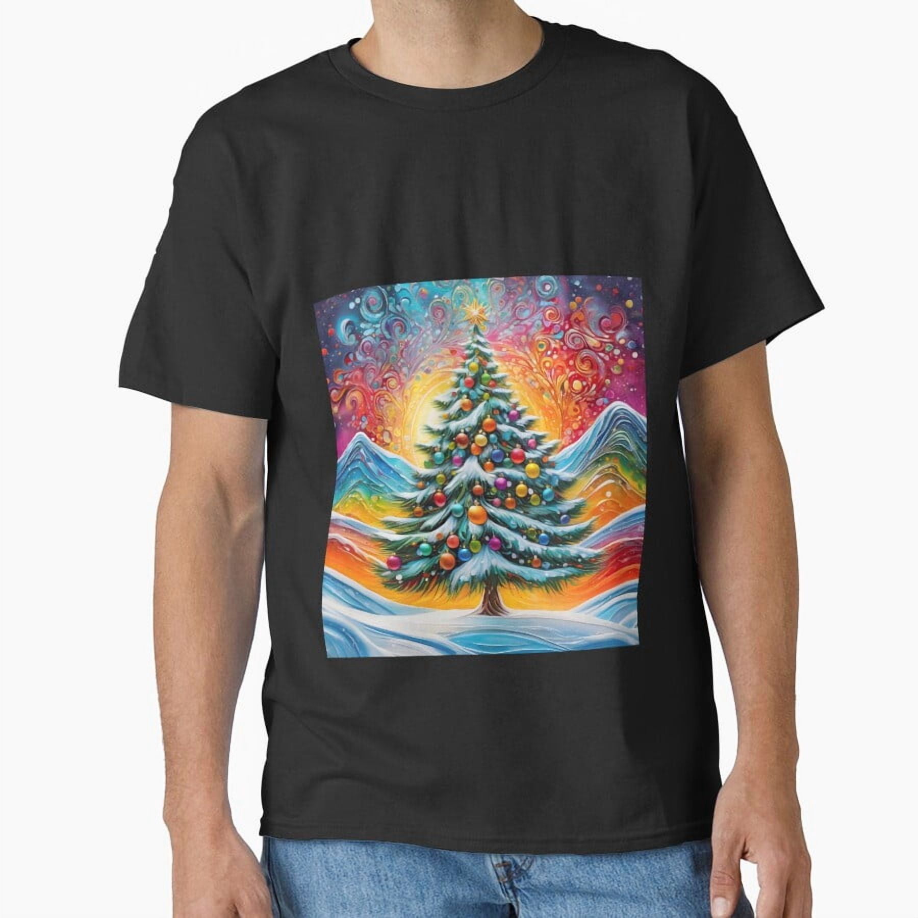 Enchanting Winter Wonderland Tree Frosty Seasonal Graphic Unisex T ...