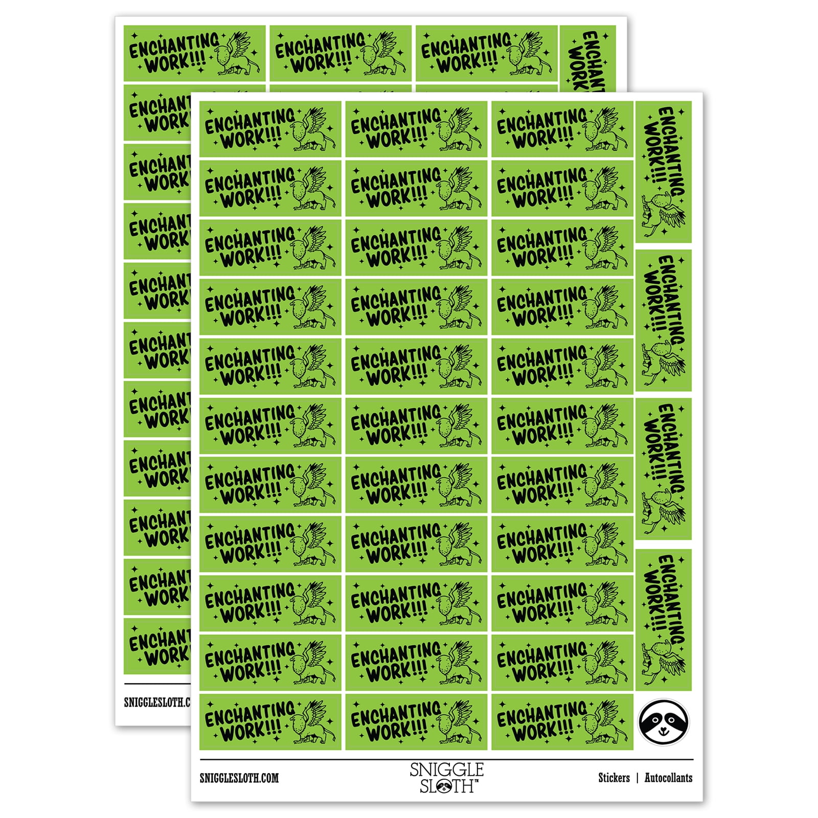 Enchanting Work Griffin Teacher Student School Sticker Set - Light ...
