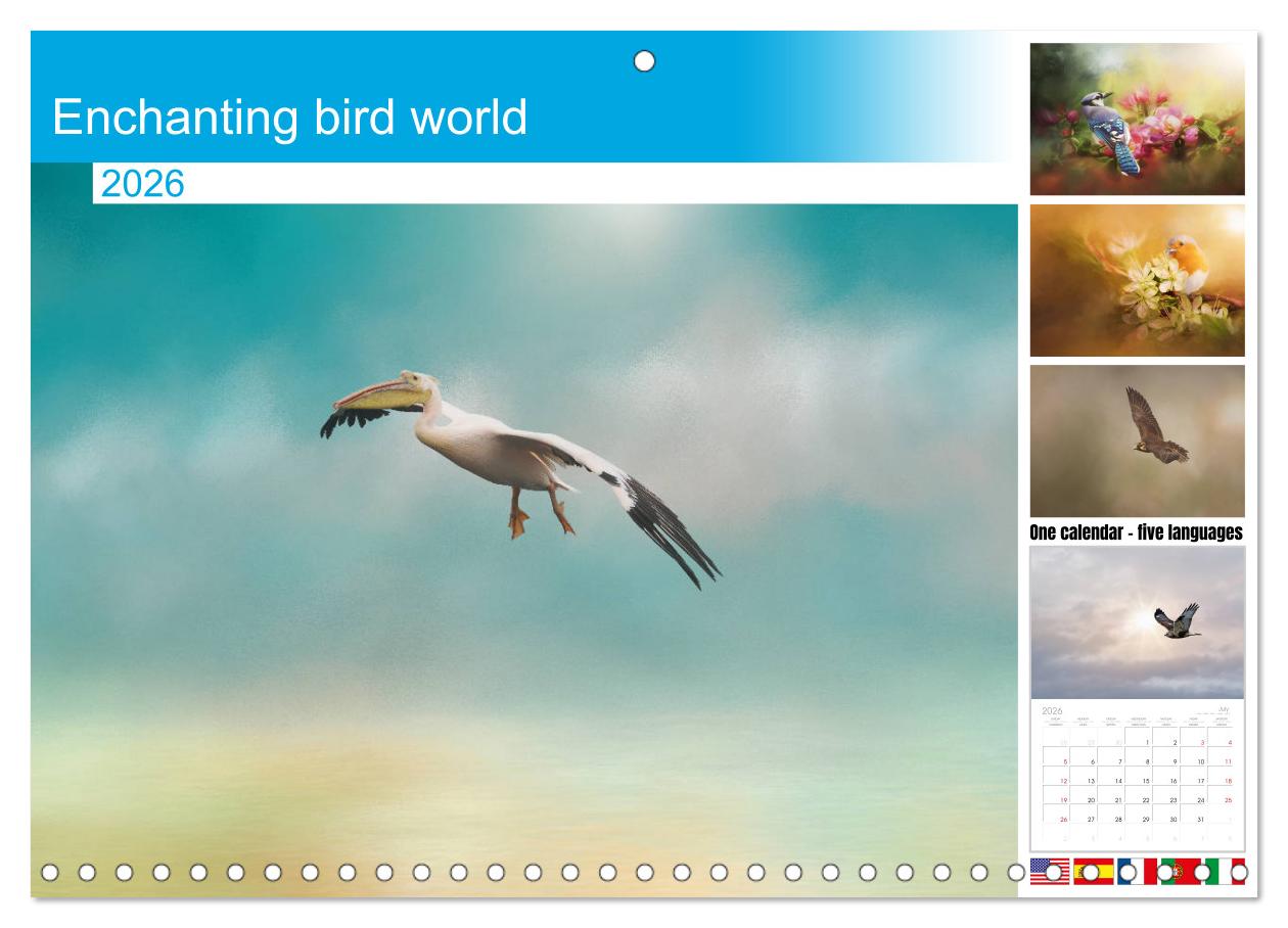 Enchanting bird world (Monthly Wall Calendar 2026 16.5 x 23.4 (open ...