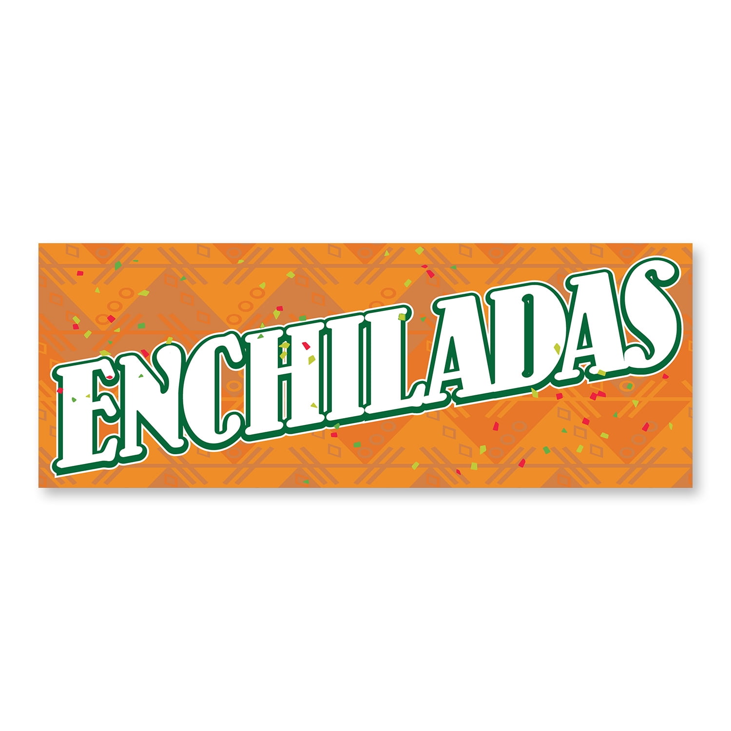 Enchiladas 24" x 9" Decal | Advertise Your Business | All Weather Can ...