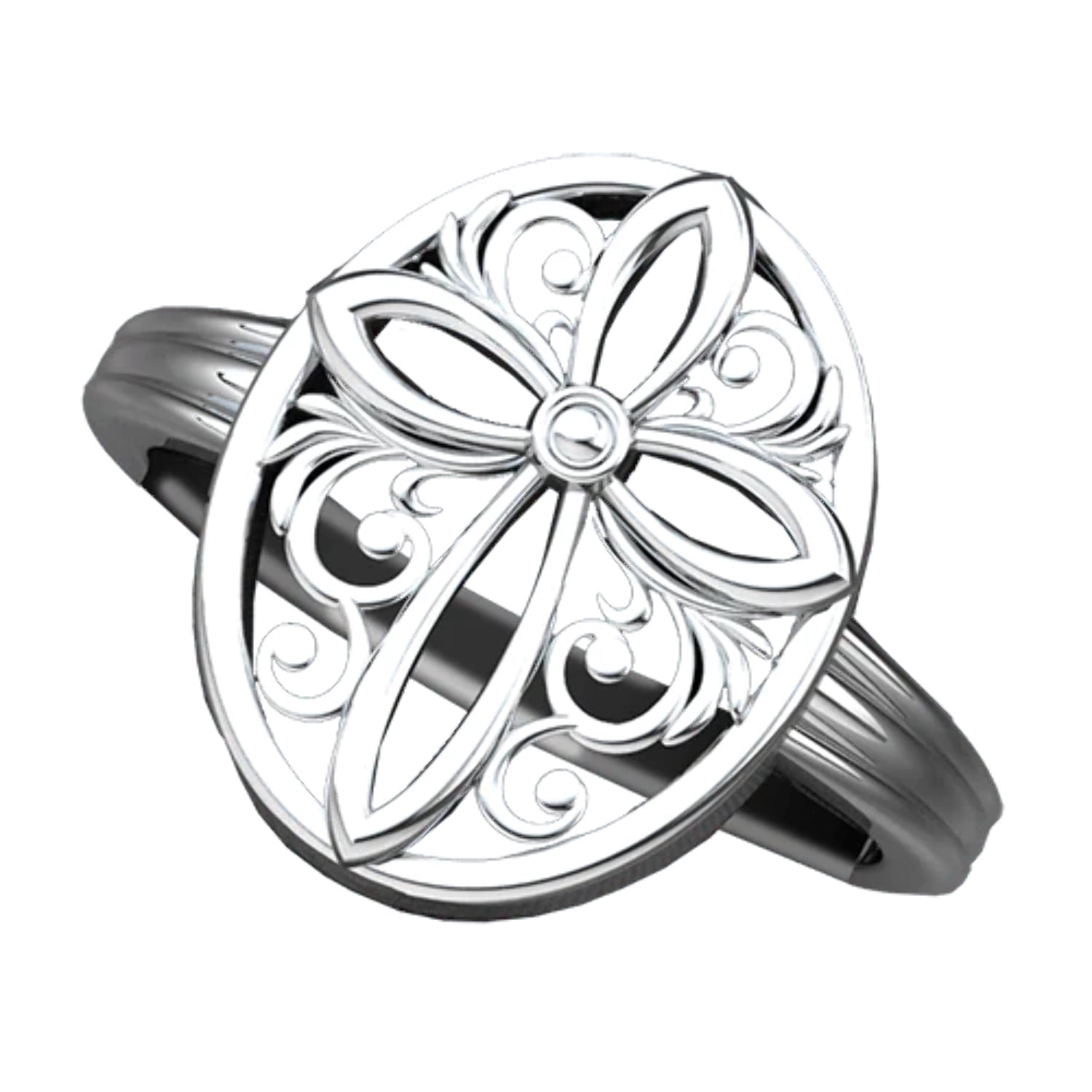 Encircled Cross, Sterling Silver Ring- Logos Jewelry - Walmart.com