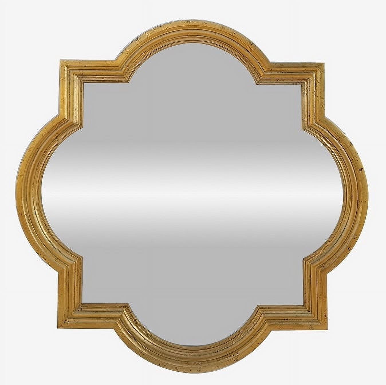 Enclave Mirror – Hand-Carved Hardwood Frame in Antique Gold Finish – 45 ...