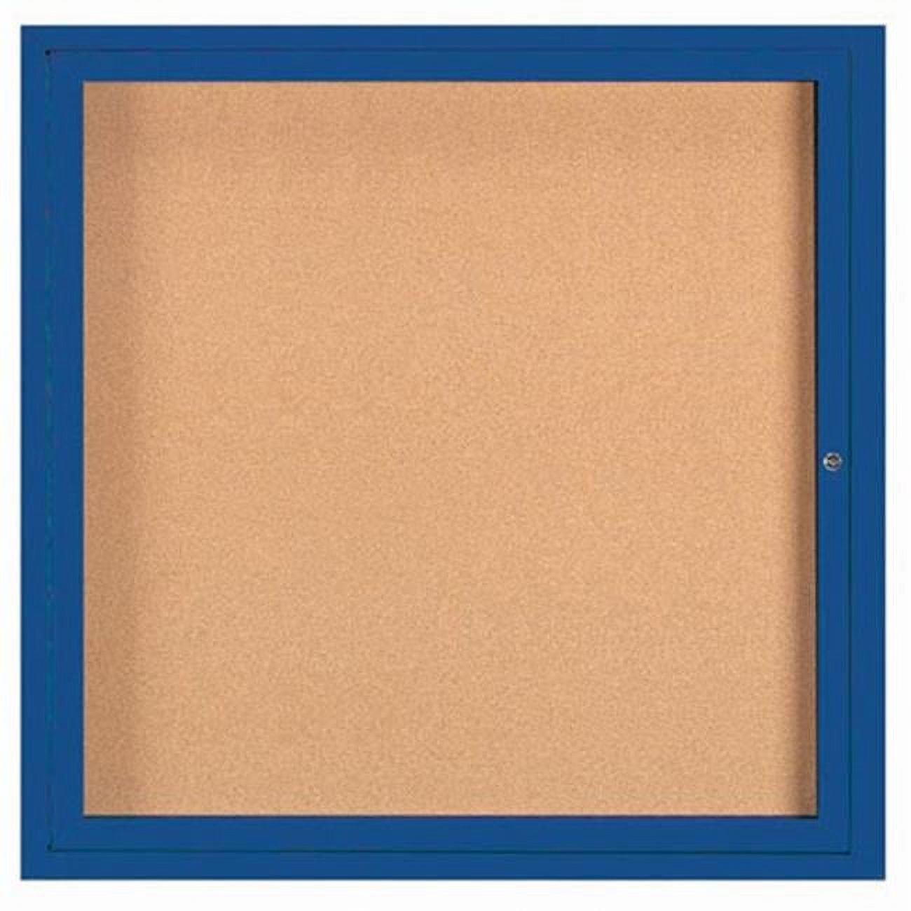Enclosed Bulletin Board - Blue - Walmart.com