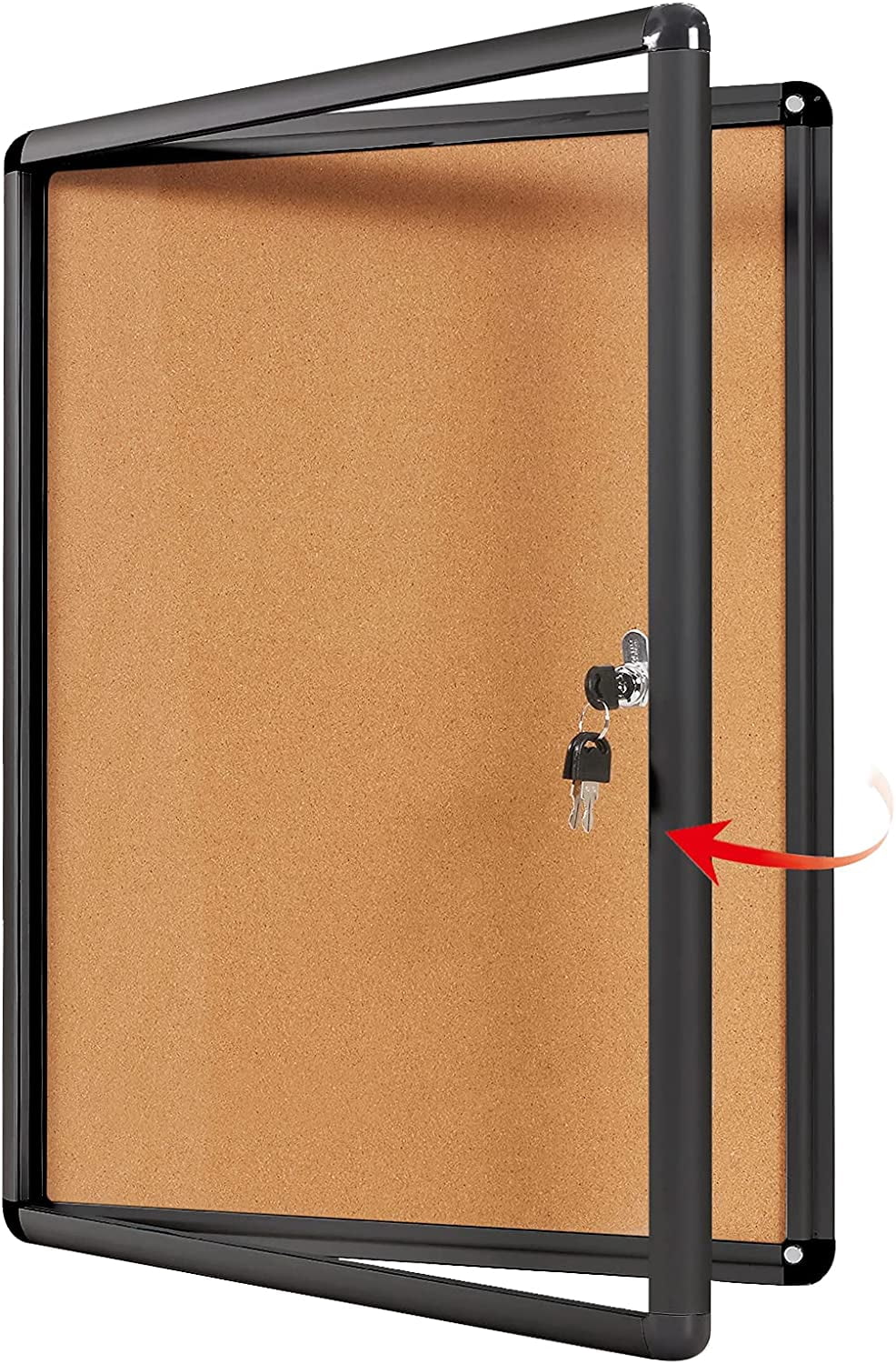 Enclosed Bulletin Board Tamper-Proof Cork Noticeboard Secure ...