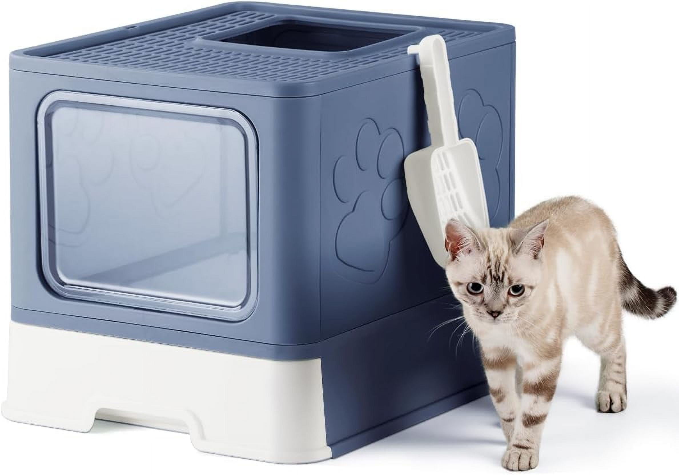 Enclosed Cat Litter Boxes, Large Cat Litter Box for Big Cats, Covered ...