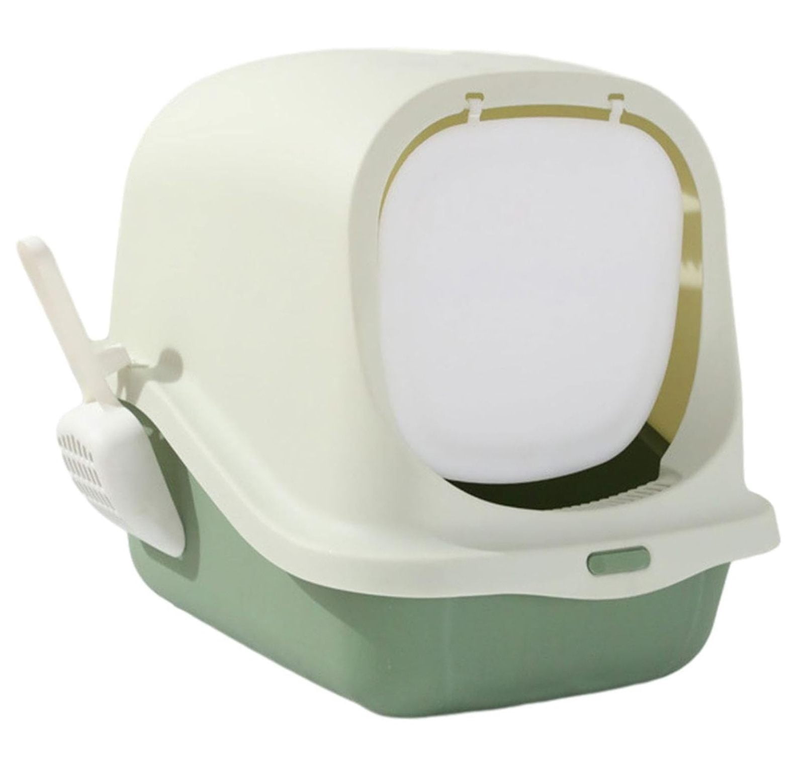 Enclosed Cat Litter Pans, Cat Toilet for Indoor Cats Covered Front ...
