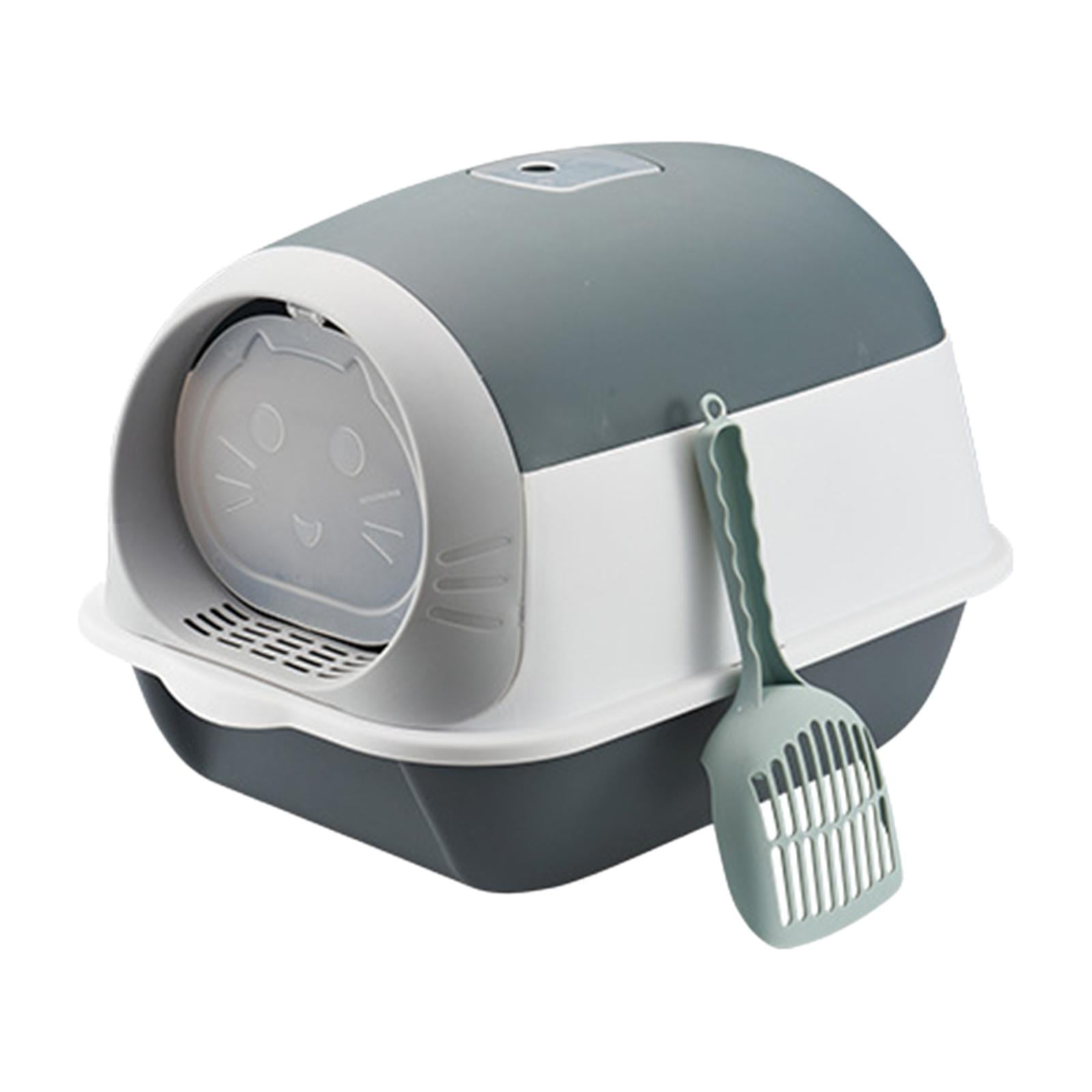 Enclosed Cat Toilet for Indoor Cats, Hooded Cat with Front Door Kitty ...