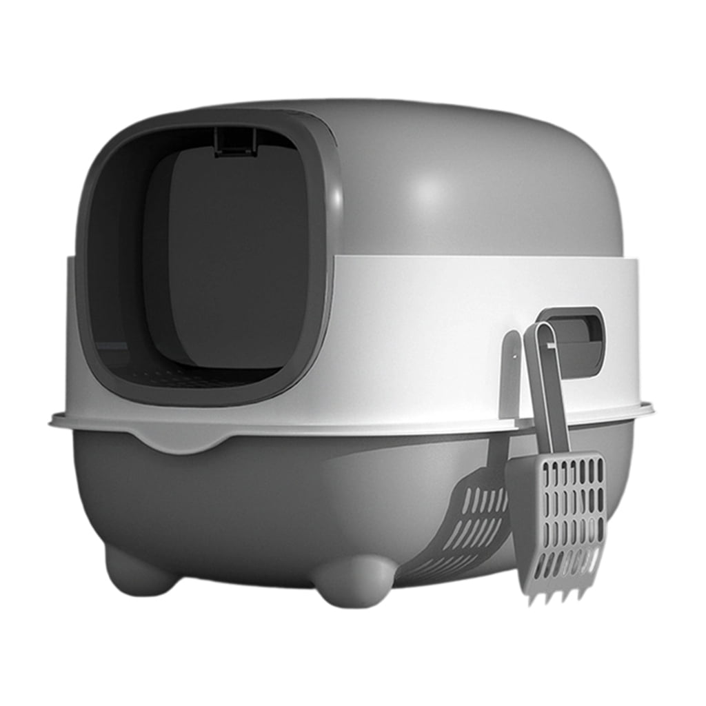 Enclosed Cats Litter Pans Plastic Rabbit Litter Box Easy Cleaning With ...