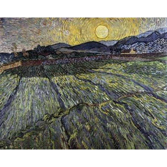 Enclosed Field with Rising Sun Saint-Remy Poster Print by Vincent Van ...