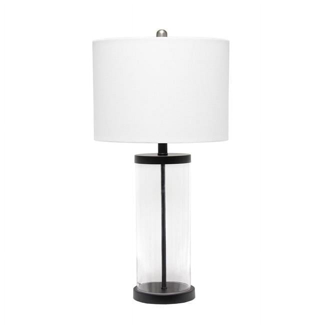 Modern Living Room Enclosed Black Glass Table Lamp - Walmart.com