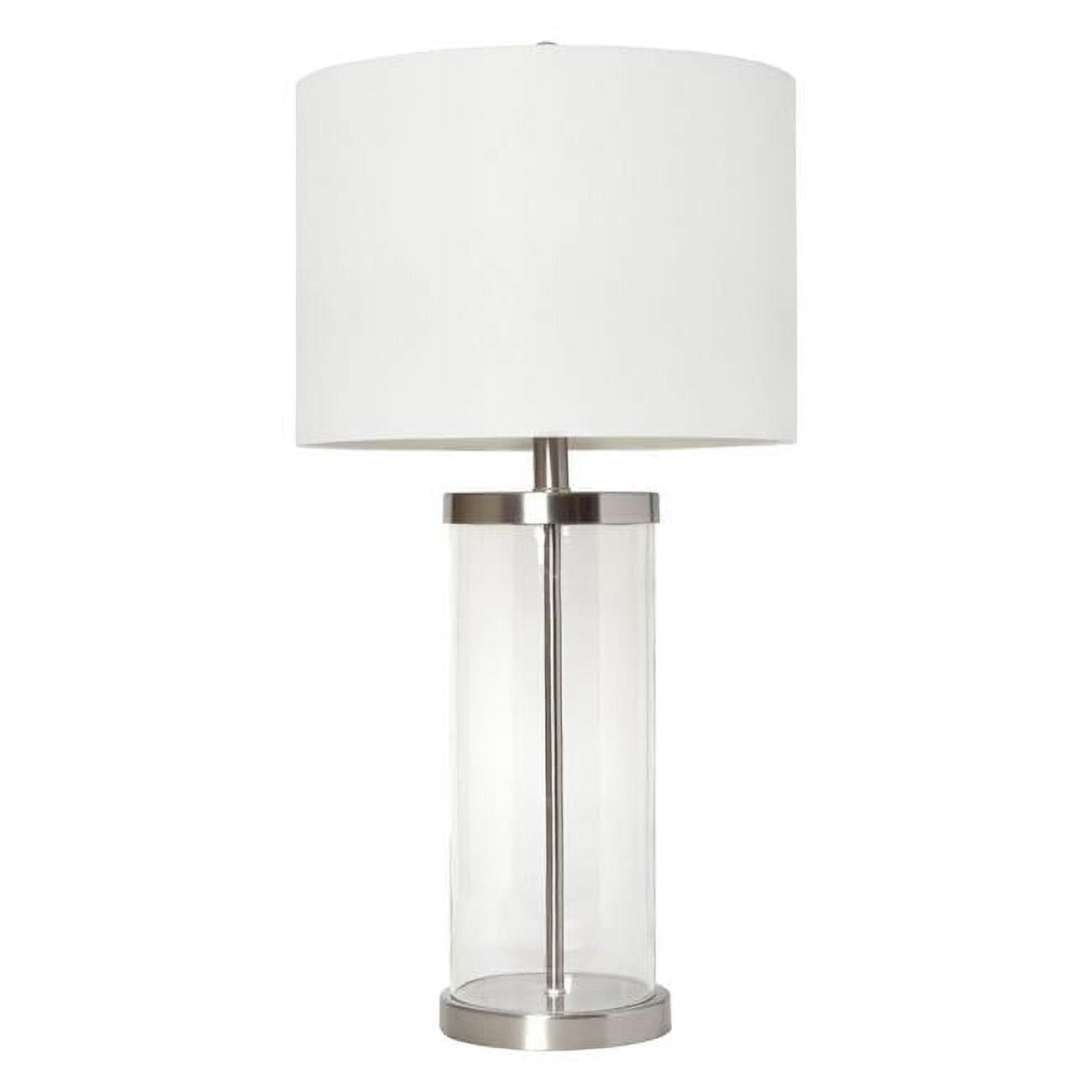 Enclosed Glass Table Lamp, Brushed Nickel - Walmart.com