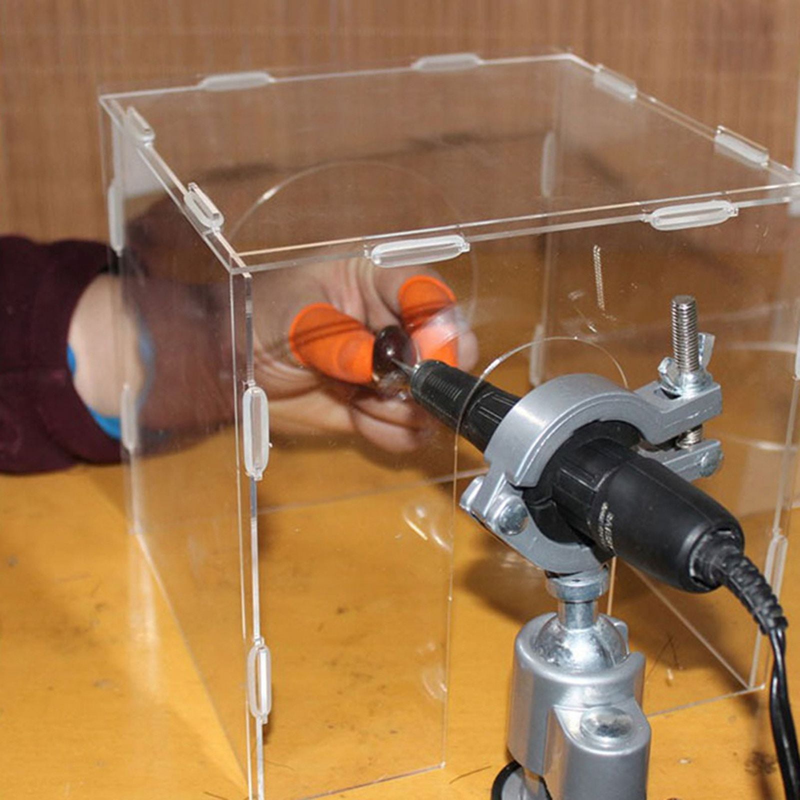 Enclosed Grinding Dust Box Cover Polishing Dust Hood Dustproof ...