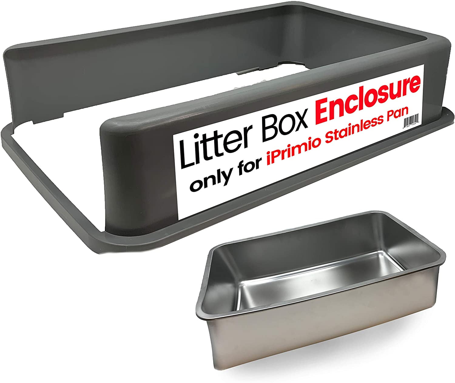 Enclosed Sides Stainless Steel Litter Box - XL for Big Cats - Stainless ...