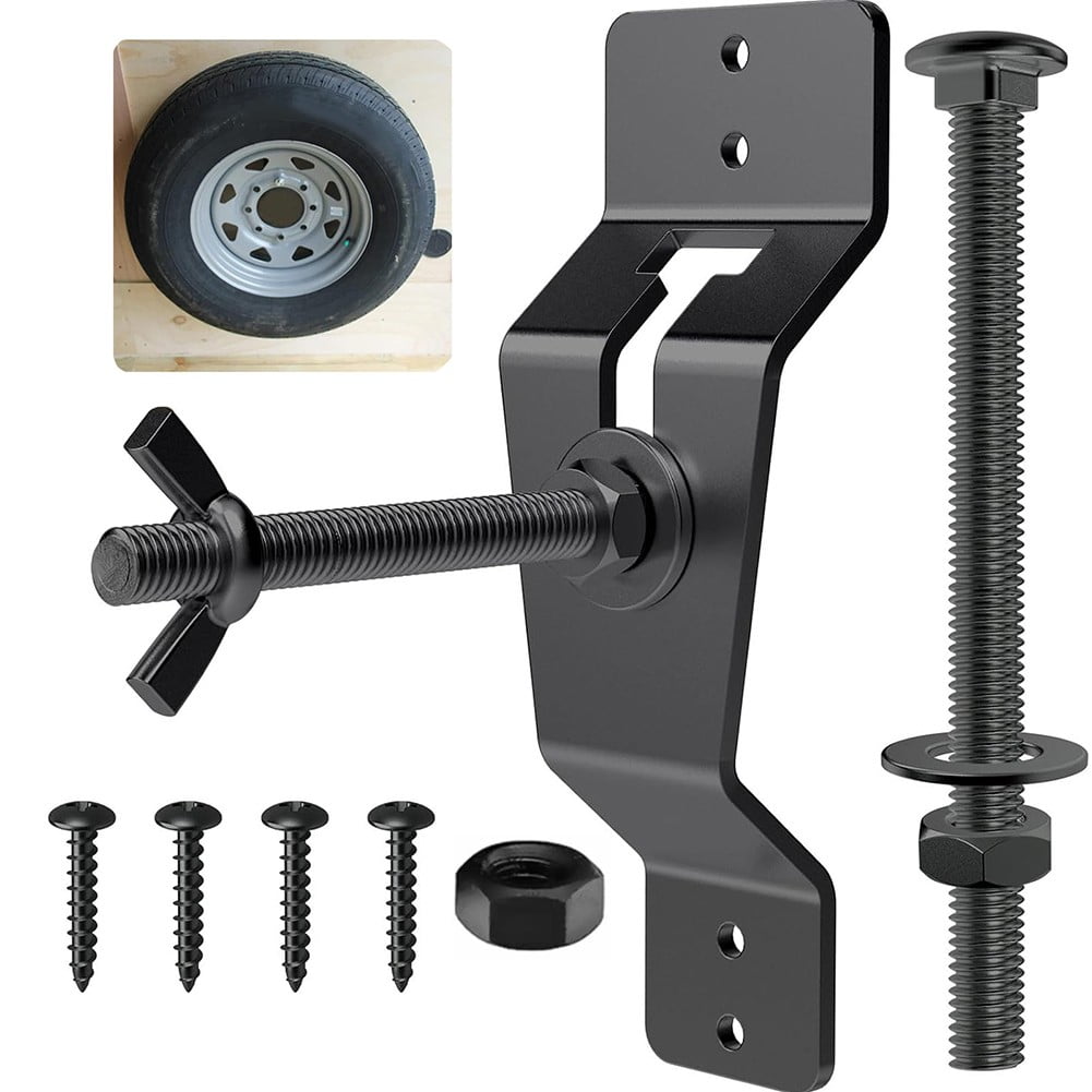 Enclosed Wall Mount Spare Tire Carrier for Trailer, Wheel Bracket Rack ...