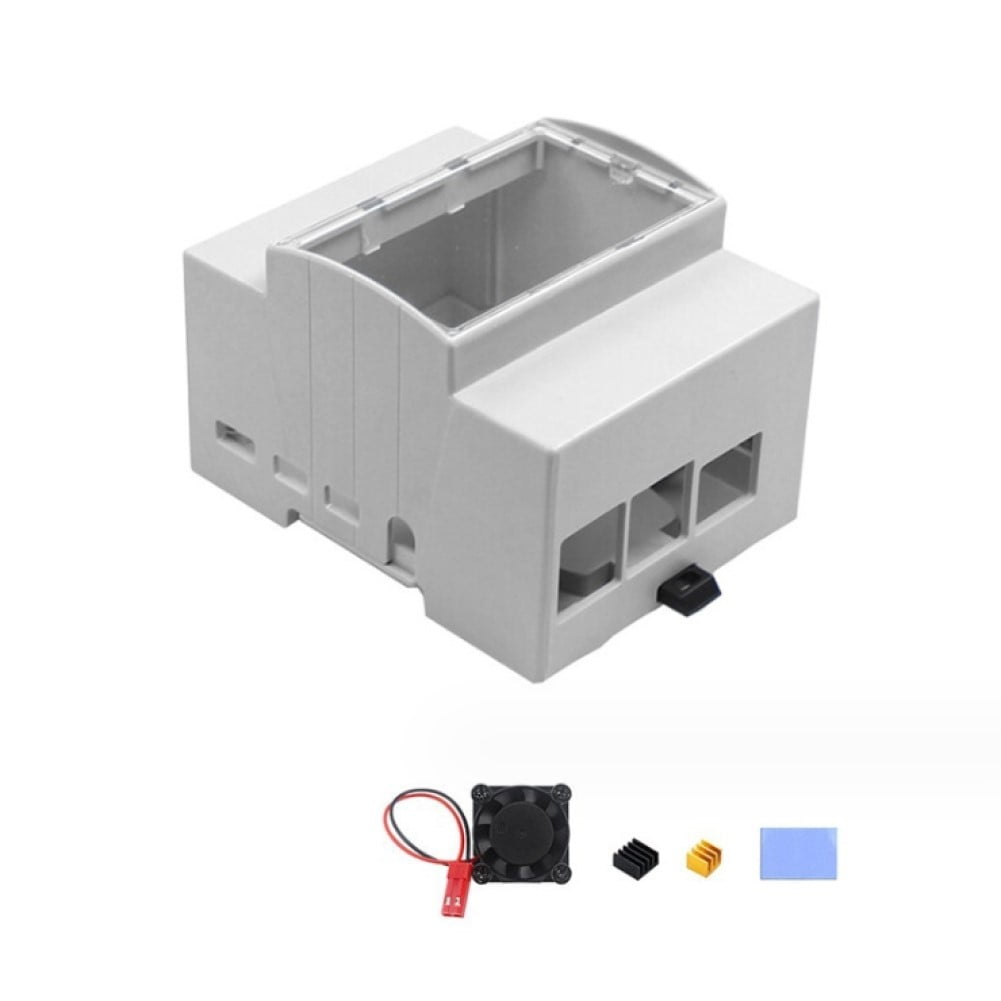 Enclosure for Raspberry Pi 4B/3B with Rail Mount and Transparent ...