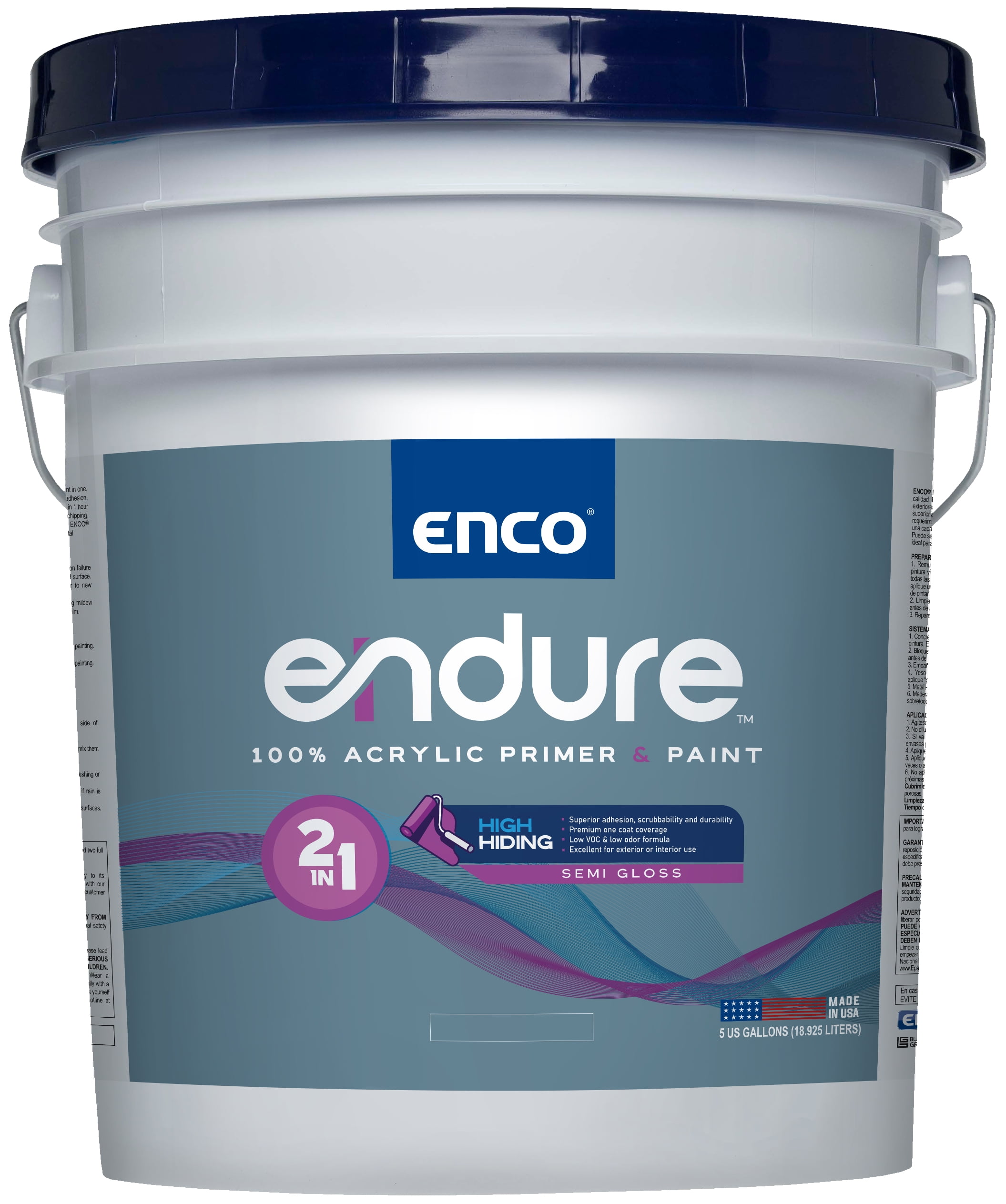 Enco Endure 2 In 1 Semi Gloss Tint Base, 5 Gallon - Walmart.com