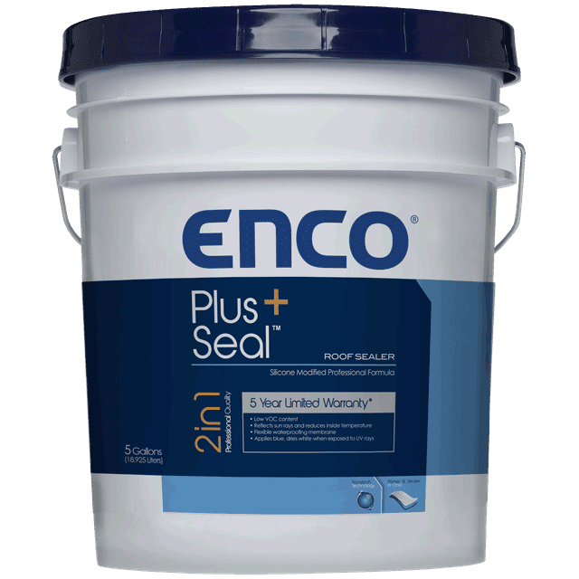 Enco Plus Seal 2in1 Elastomeric Roof Sealer, 5 Gallons - Walmart.com