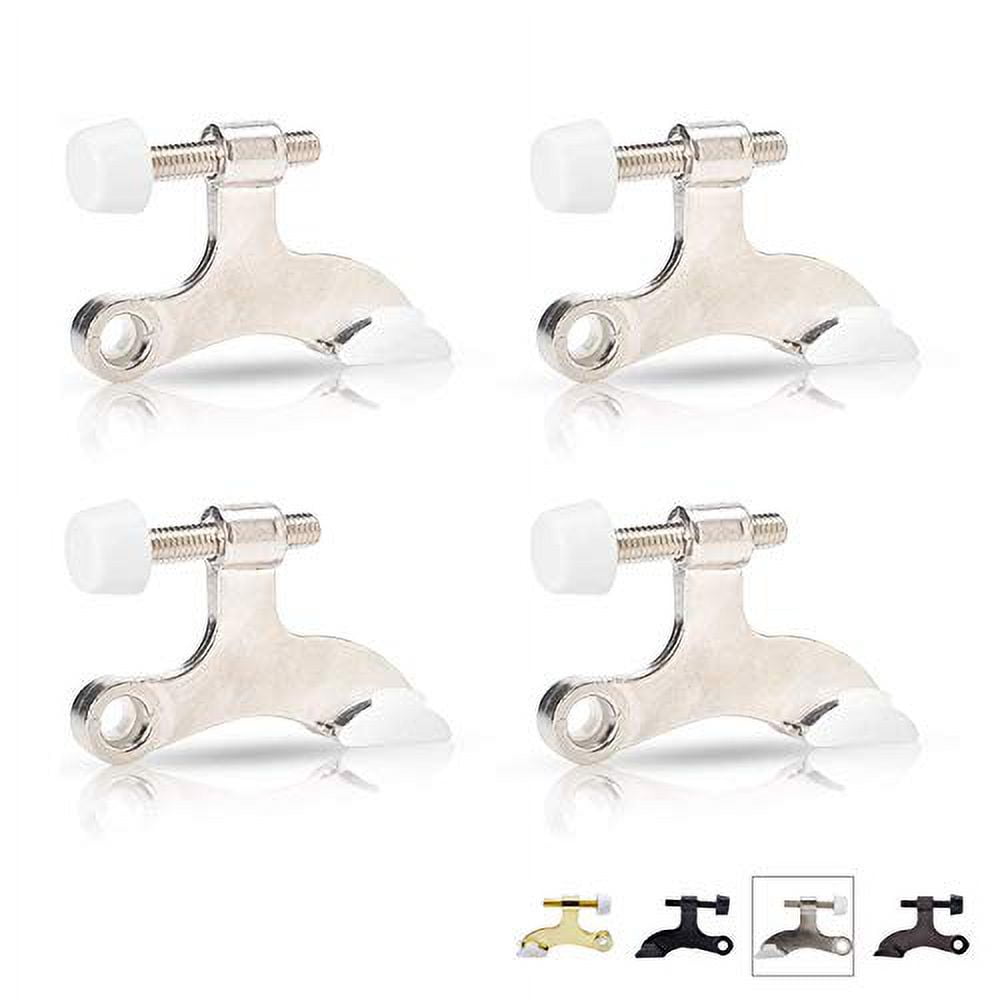 Enconker Hinge Pin Door Stopper Satin Nickel 4 Pack, Adjustable Head ...
