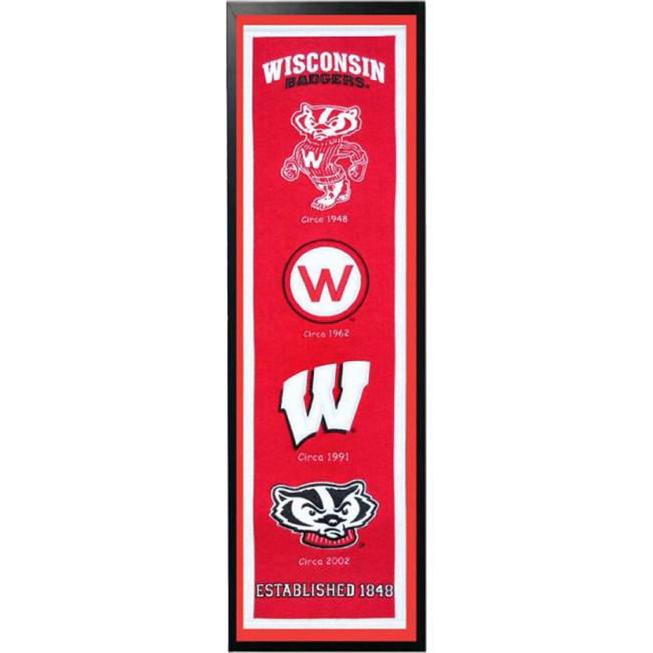 Encore Select 109-63 University of Wisconsin Logo History Felt Banner ...