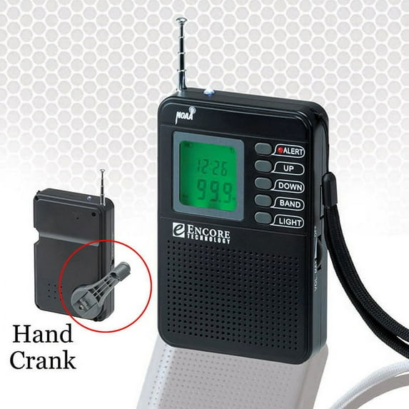 Deal 7301 Encore Technology AM & FM Radio with Light Crank Power & NOAA ...