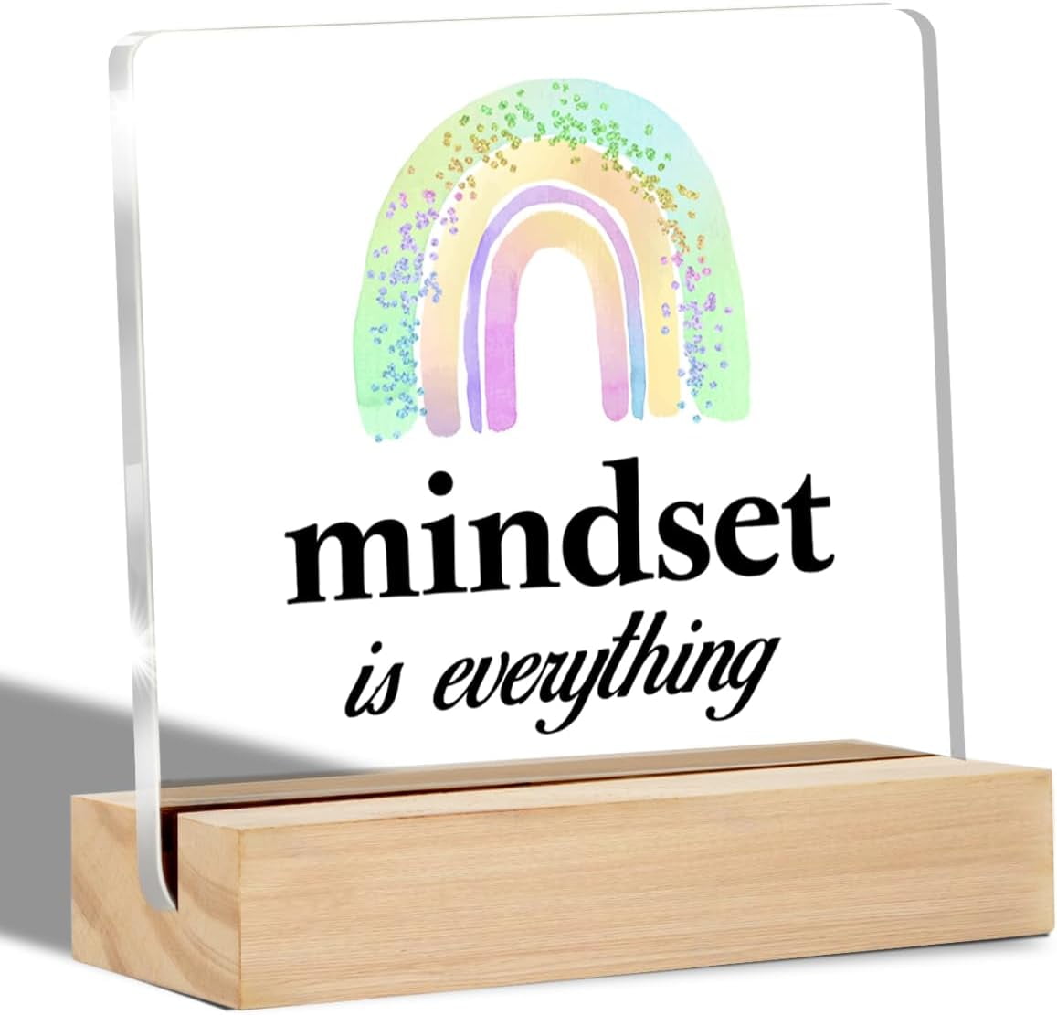 Encouragement Mindset Gifts Mindset Quotes Clear Desk Decorative Sign ...