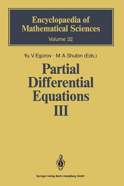 Encyclopaedia Of Mathematical Sciences Partial Differential Equations