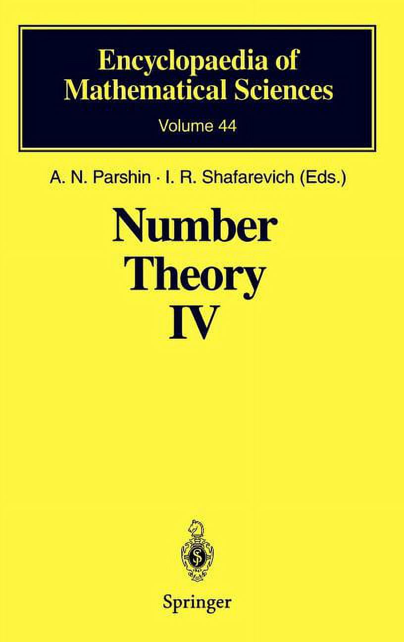 Encyclopaedia of Mathematical Sciences: Number Theory IV ...