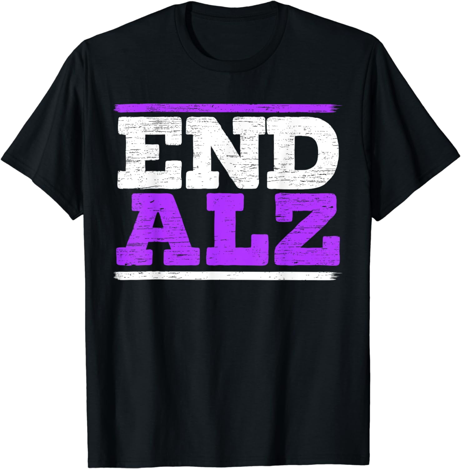End ALZ I Wear Purple Alzheimer's Disease Awareness T-Shirt - Walmart.com