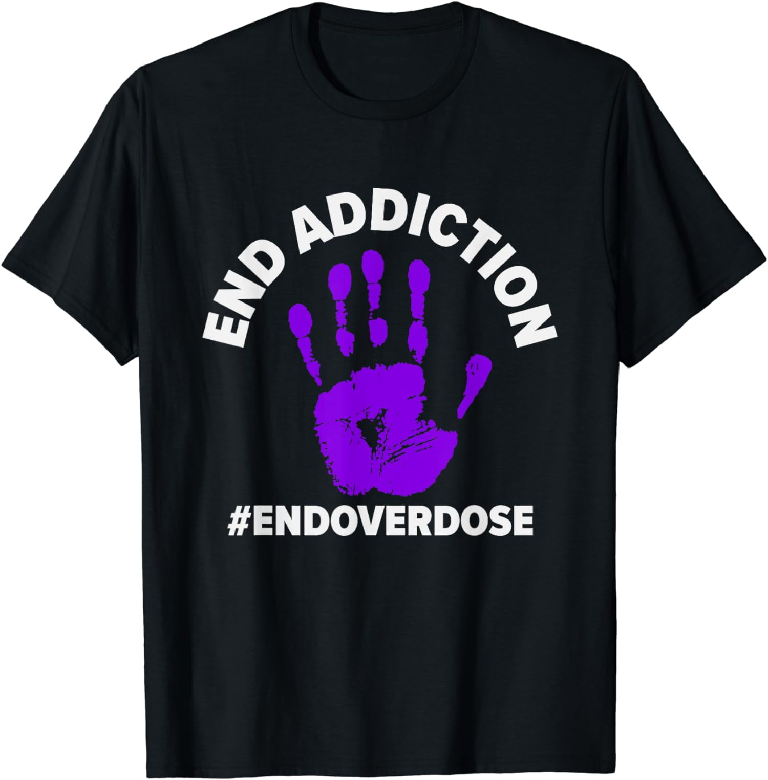 End Addiction | Purple Ribbon | Overdose Awareness T-Shirt - Walmart.com