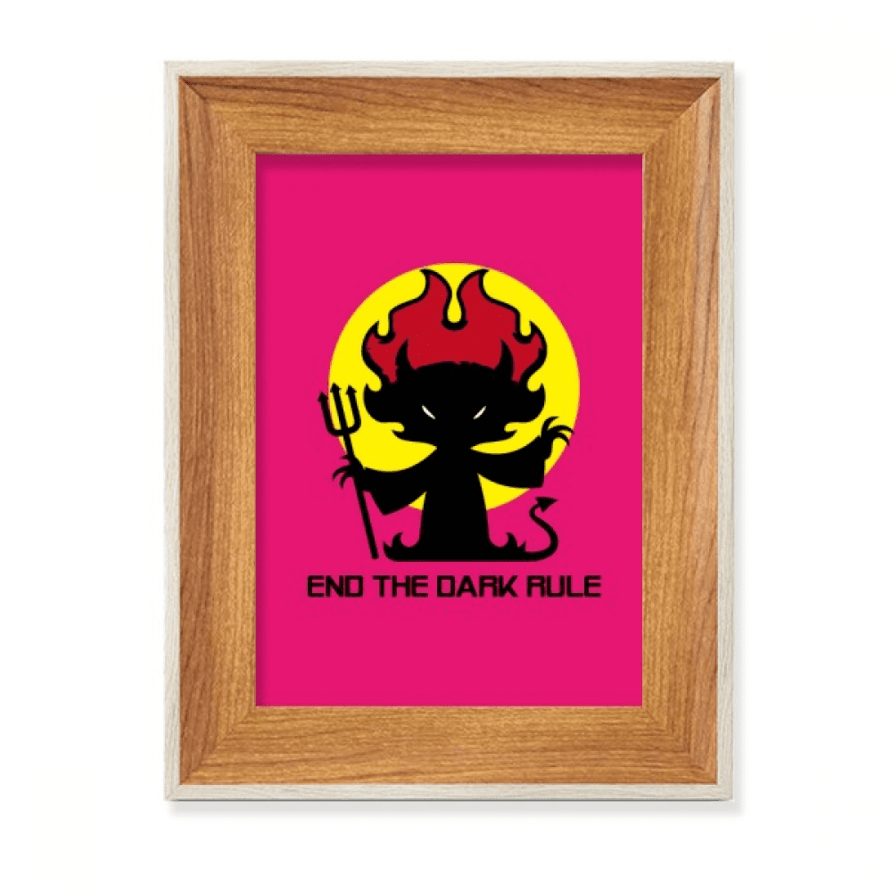 End Dark Rules Desktop Wooden Photo Frame Display Picture Art Painting ...