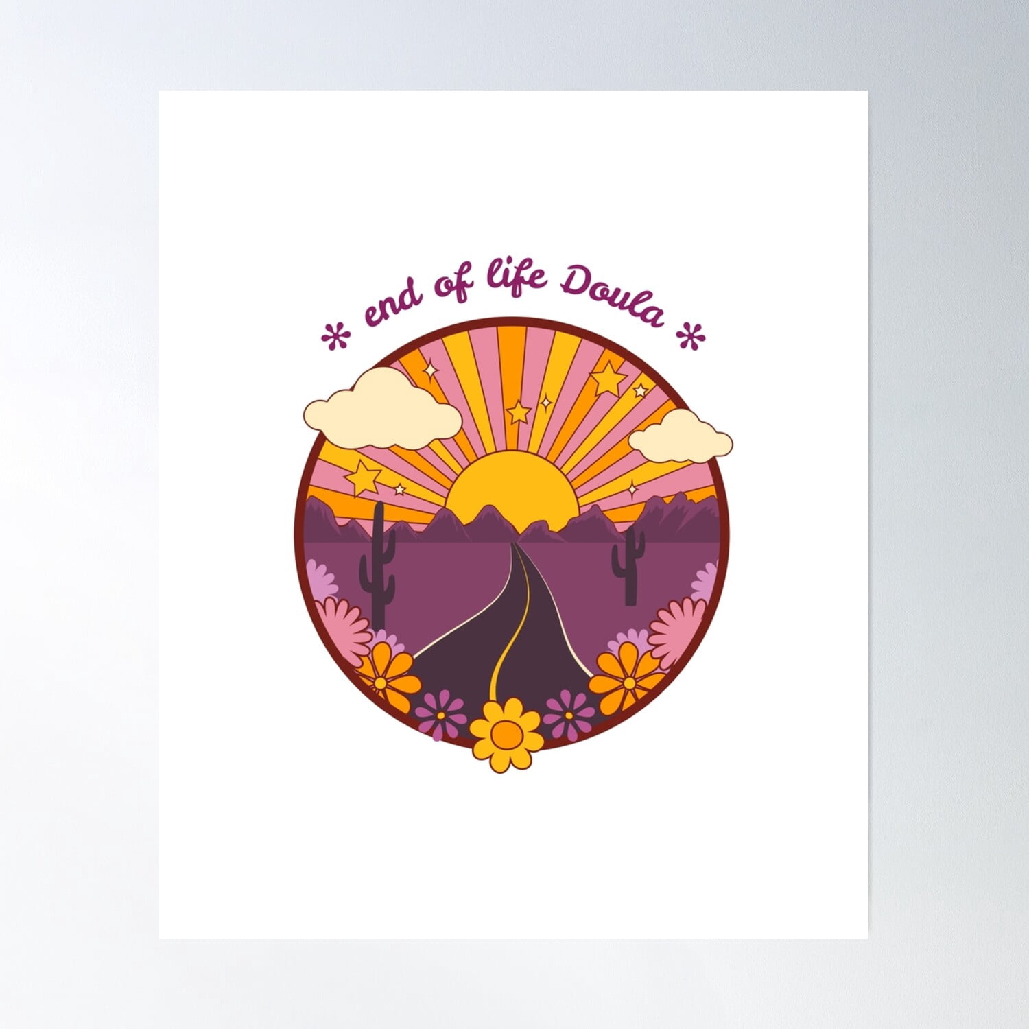 End Of Life Doula Poster Wall Art, Modern Wall Decor, 12x18 UNFRAMED ...