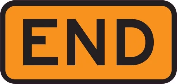 End Of Road Sign Sticker Window Decal Phone Decal Water Bottle Stickers ...