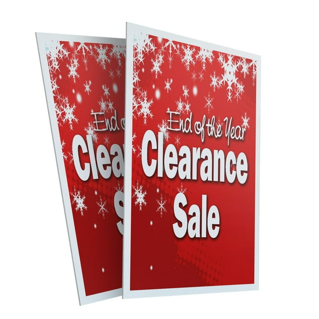 End Of The Year Clearance Sale (2-PACK) 24" x 36" Plastic Signs | Sign ...